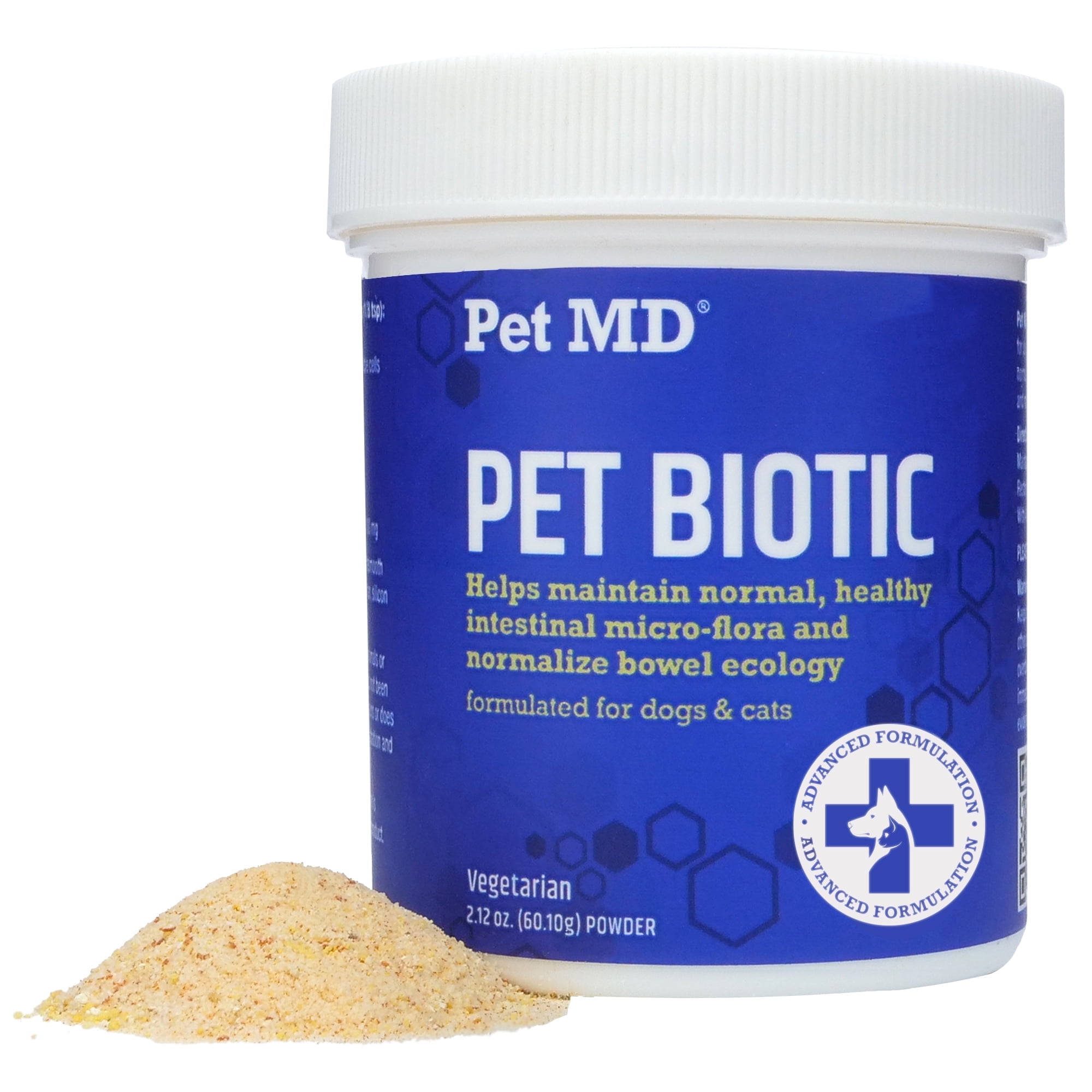 Pet MD Probiotics for Dogs and Cats, Prebiotic Powder, Fiber, Gas and ...