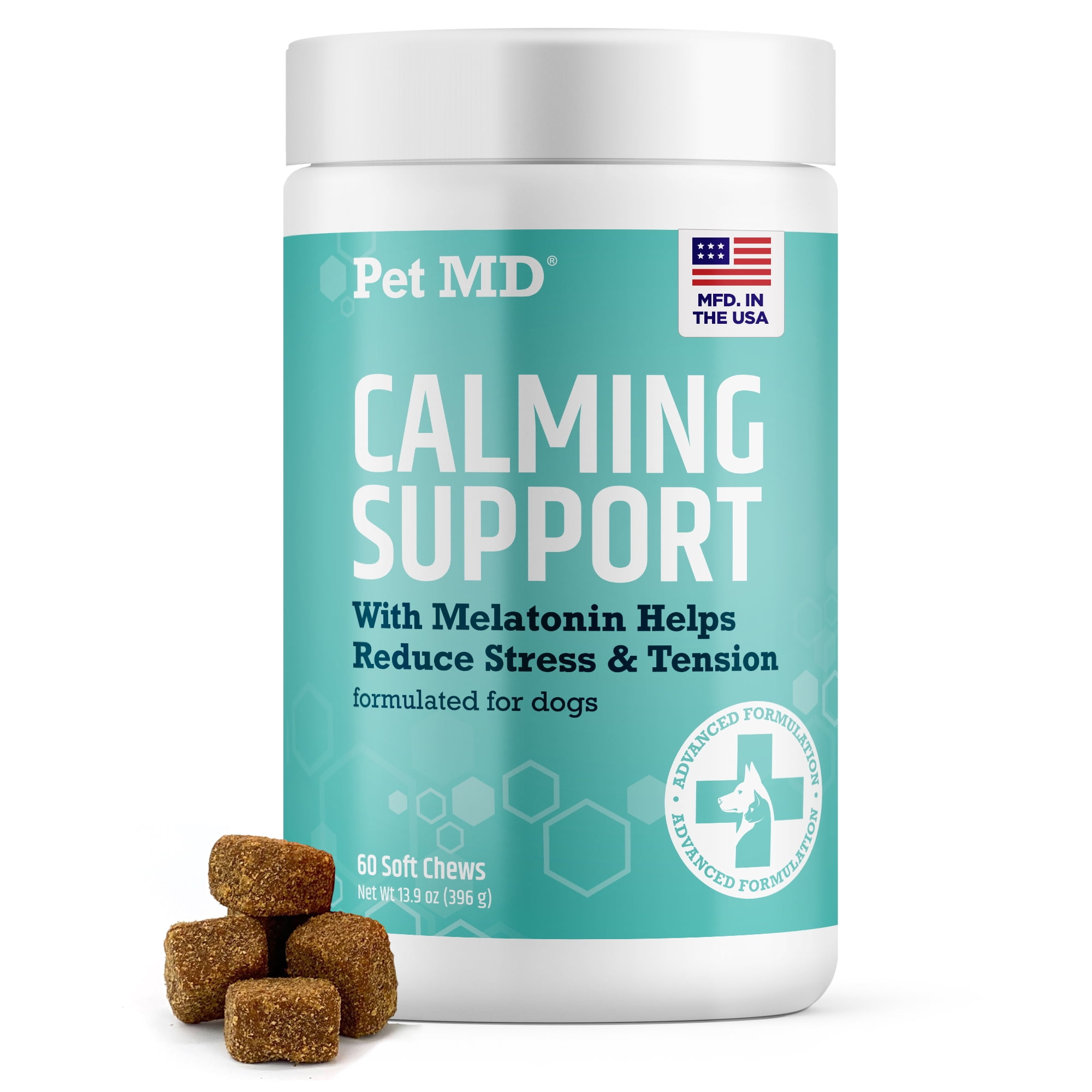 Pet MD Calming Chews for Dogs, 60 ct with Chamomile & Melatonin ...
