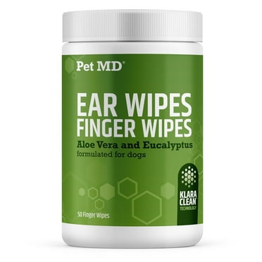 Samoyed Ear Cleaning Wipes with Aloe & Eucalyptus for Dogs - 100 Count ...