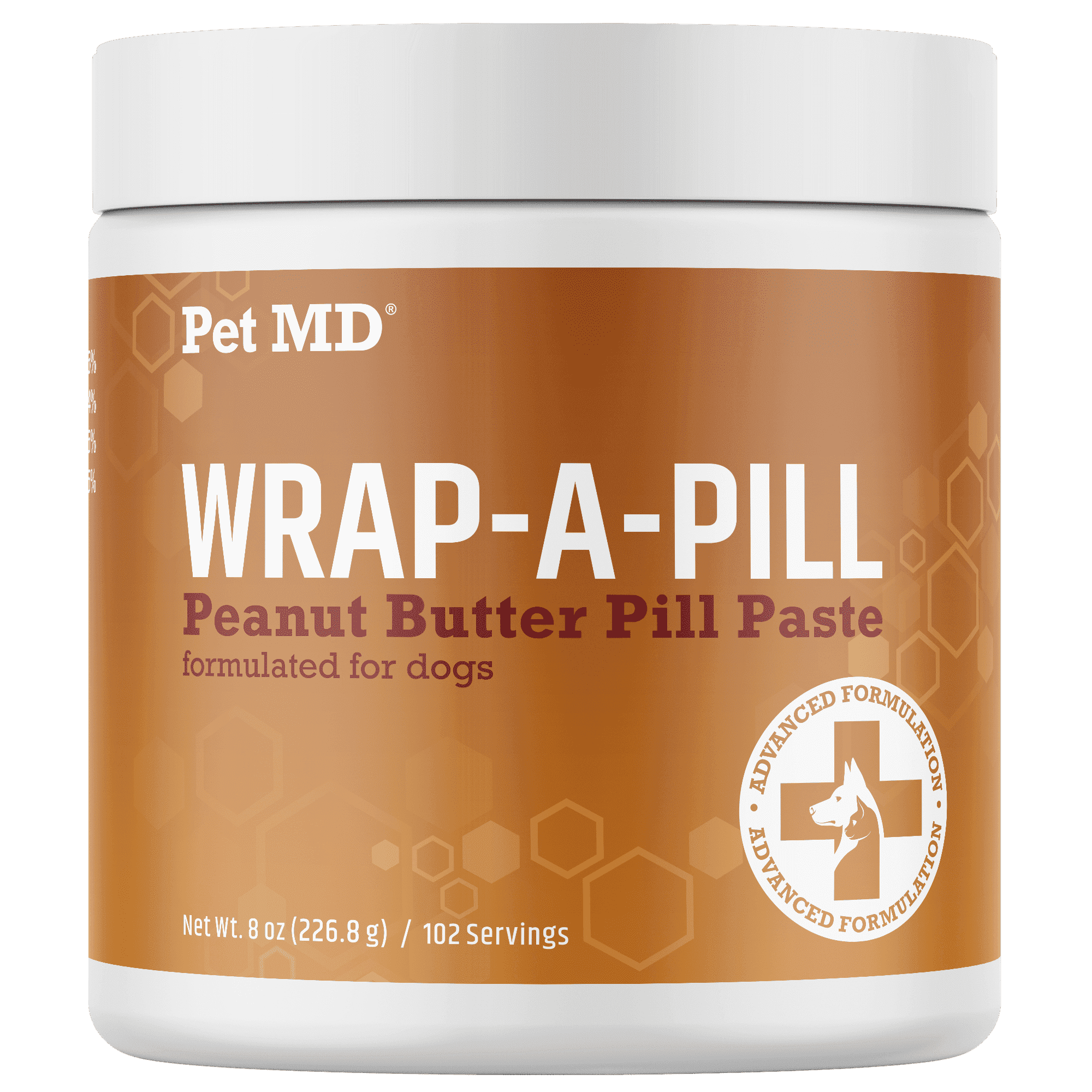 Pet MD Wrap A Pill, Peanut Butter Flavor Pill Paste for Dogs, 8 oz ...