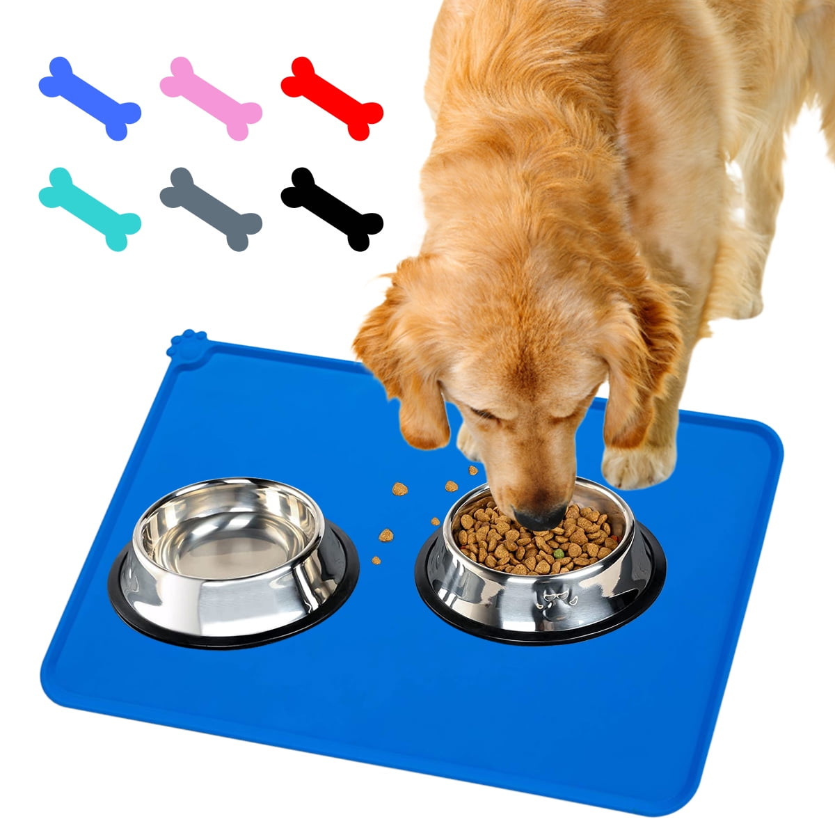 Pet Mat for Food and Water, Quick Dry Dog Mat, Non-Slip Silicone ...