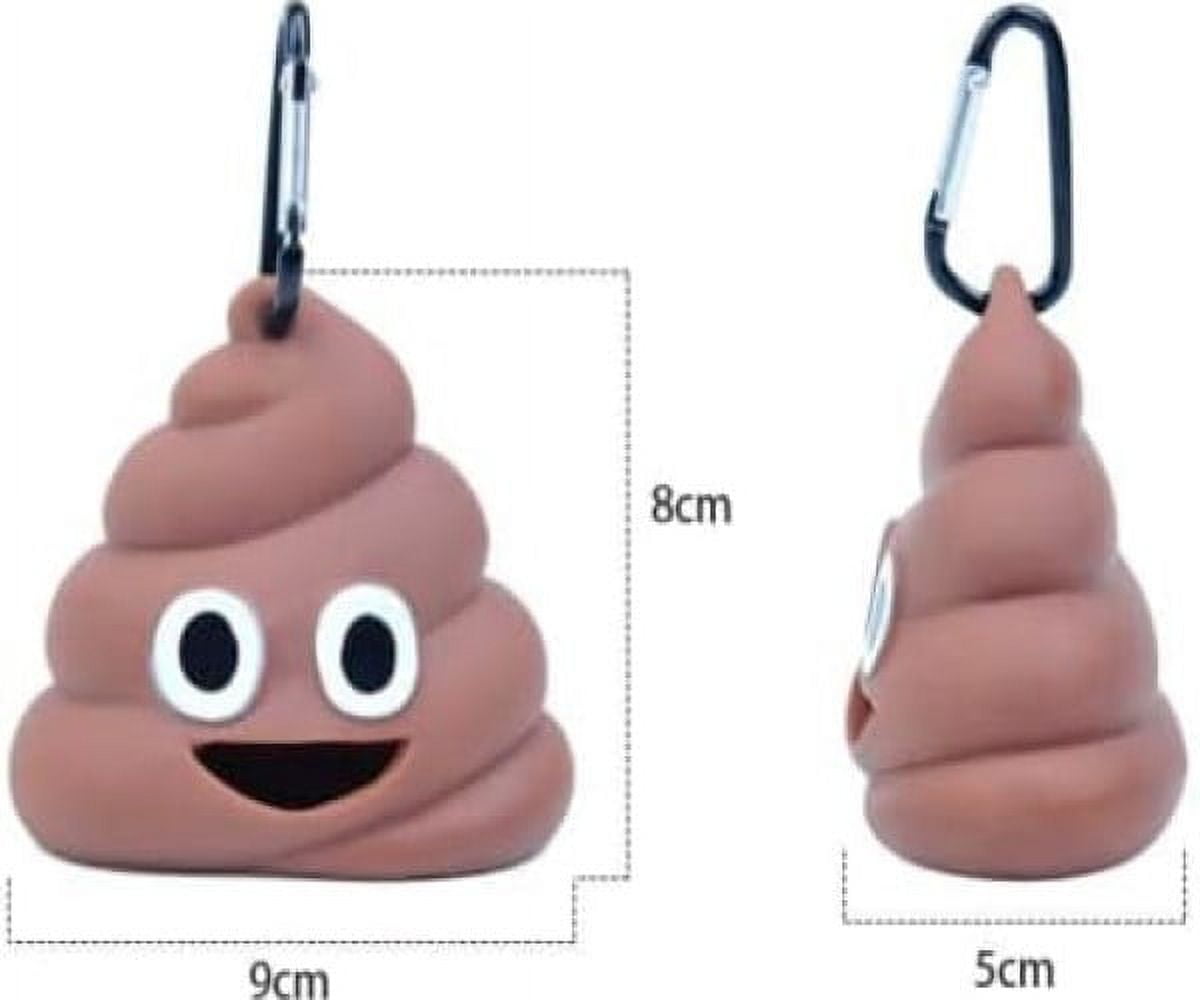 Pet Maven Silicon Poop Emoji Bag Holder/Dispenser Carabiner Clip Incl ...