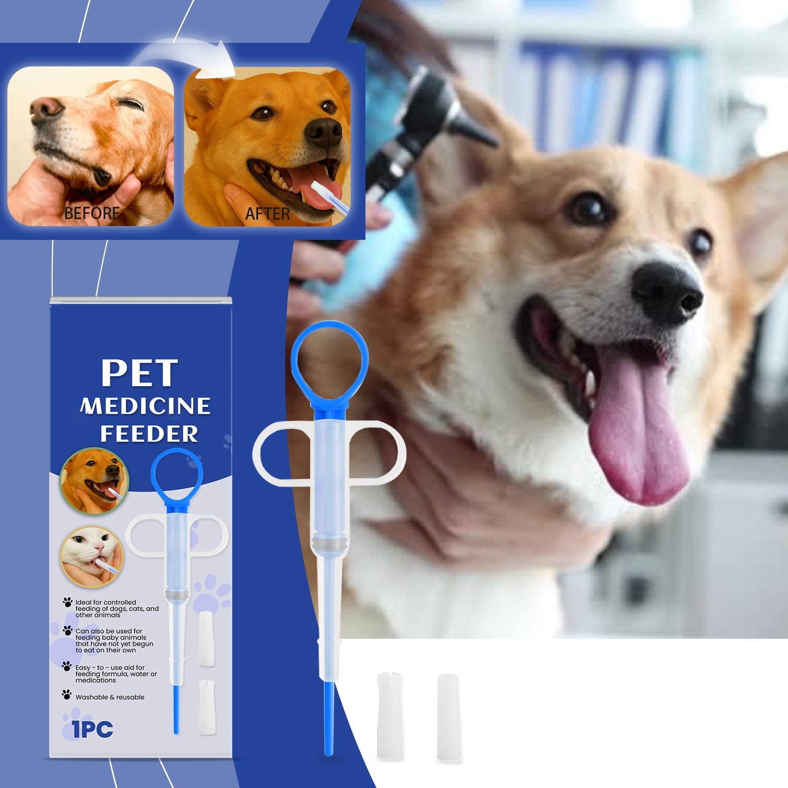 Pet Medication Dispenser Leak-proof And Bite-resistant Design Liquid ...