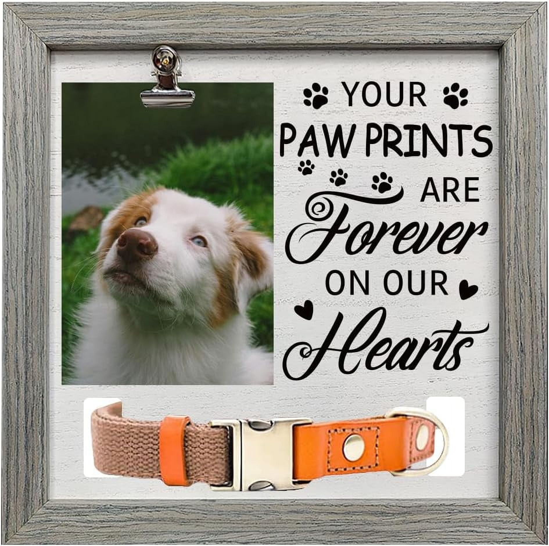Pet Memorial Picture Frame 9x9inch Your Paw Prints Are Forever on Our ...