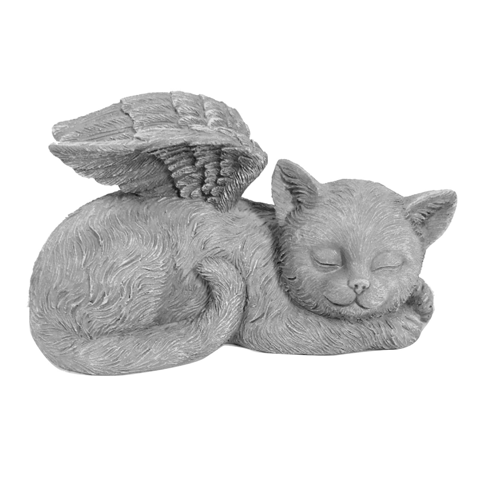 Pet Memorial Statue Resin Sleeping Pet Angel Garden Sculpture for Pet ...