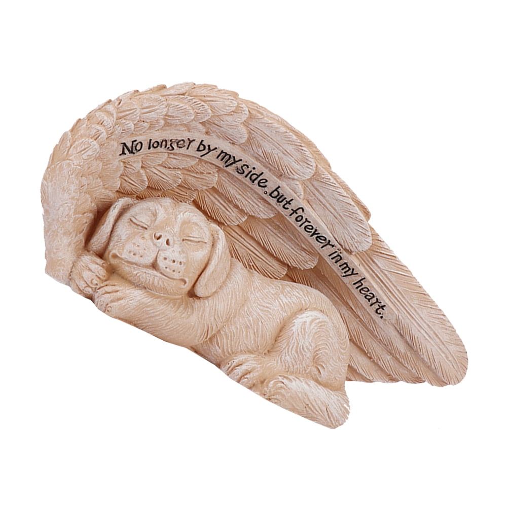 Pet Memorial Statues Dog Angel Puppy Tombstone Ornament Office ...