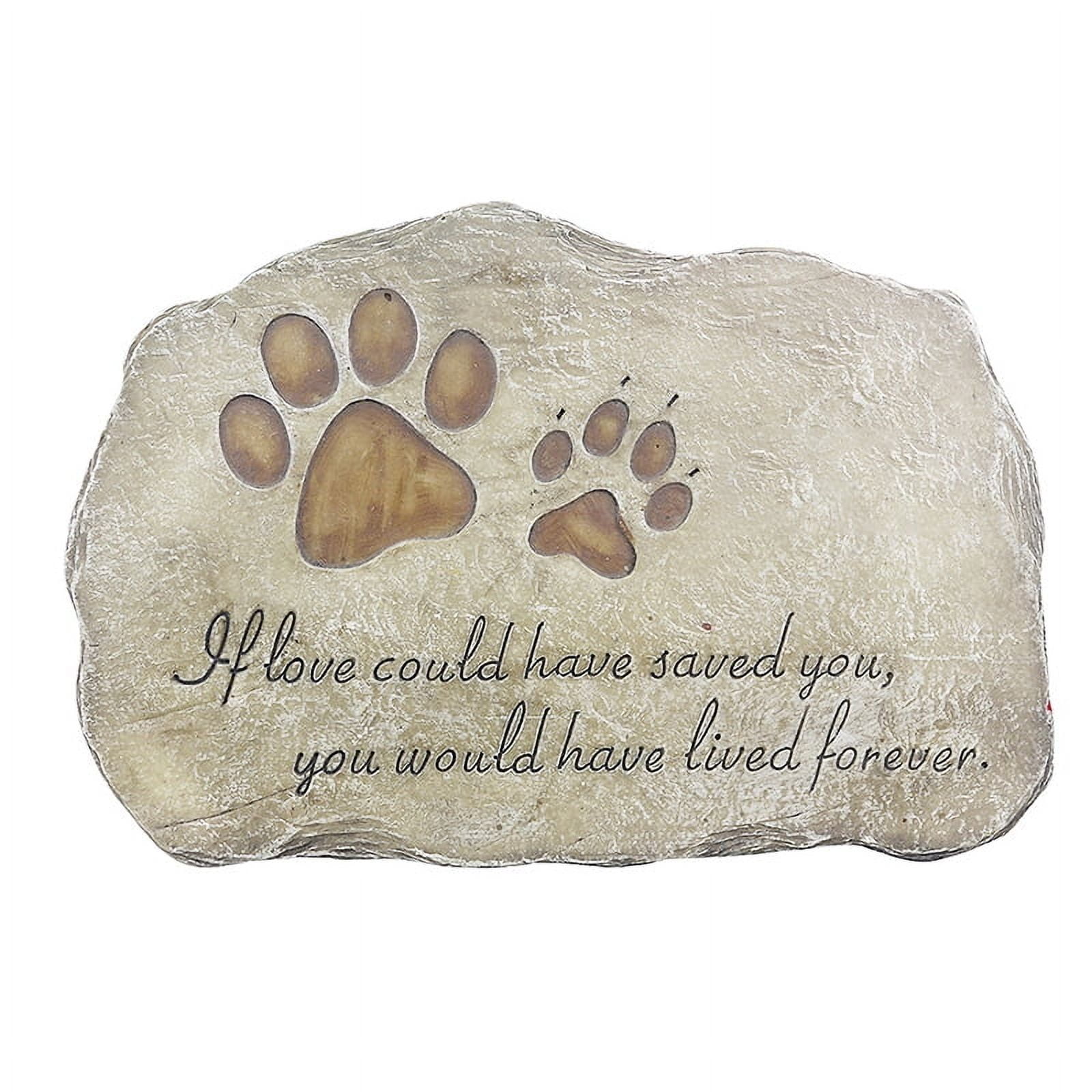 Pet Memorial Stone Marker for Dog or Cat, Garden Stone for Loved Pet ...