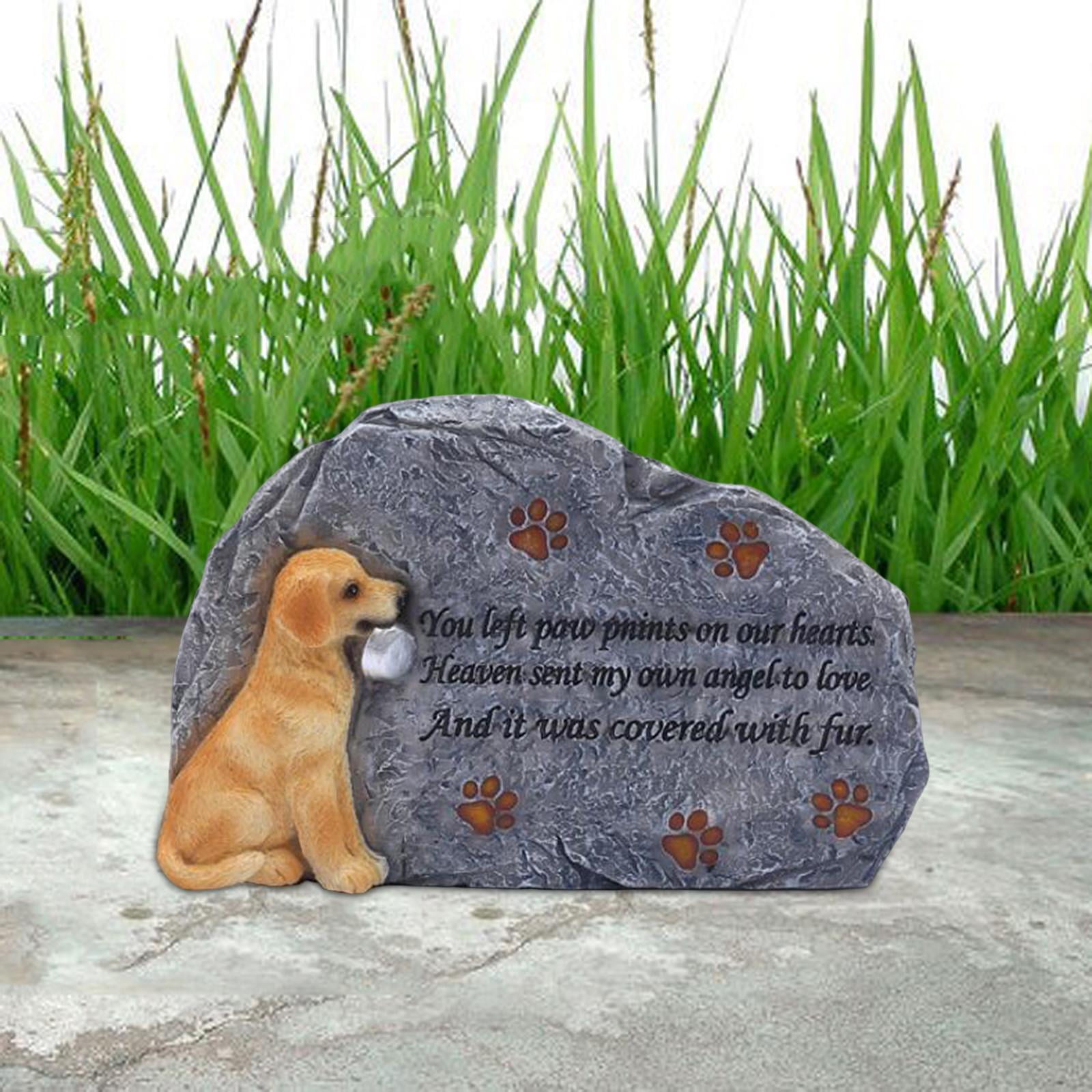 Pet Memorial Stones for Dogs Headstone Resin Ornament Loss of Dog Gift ...