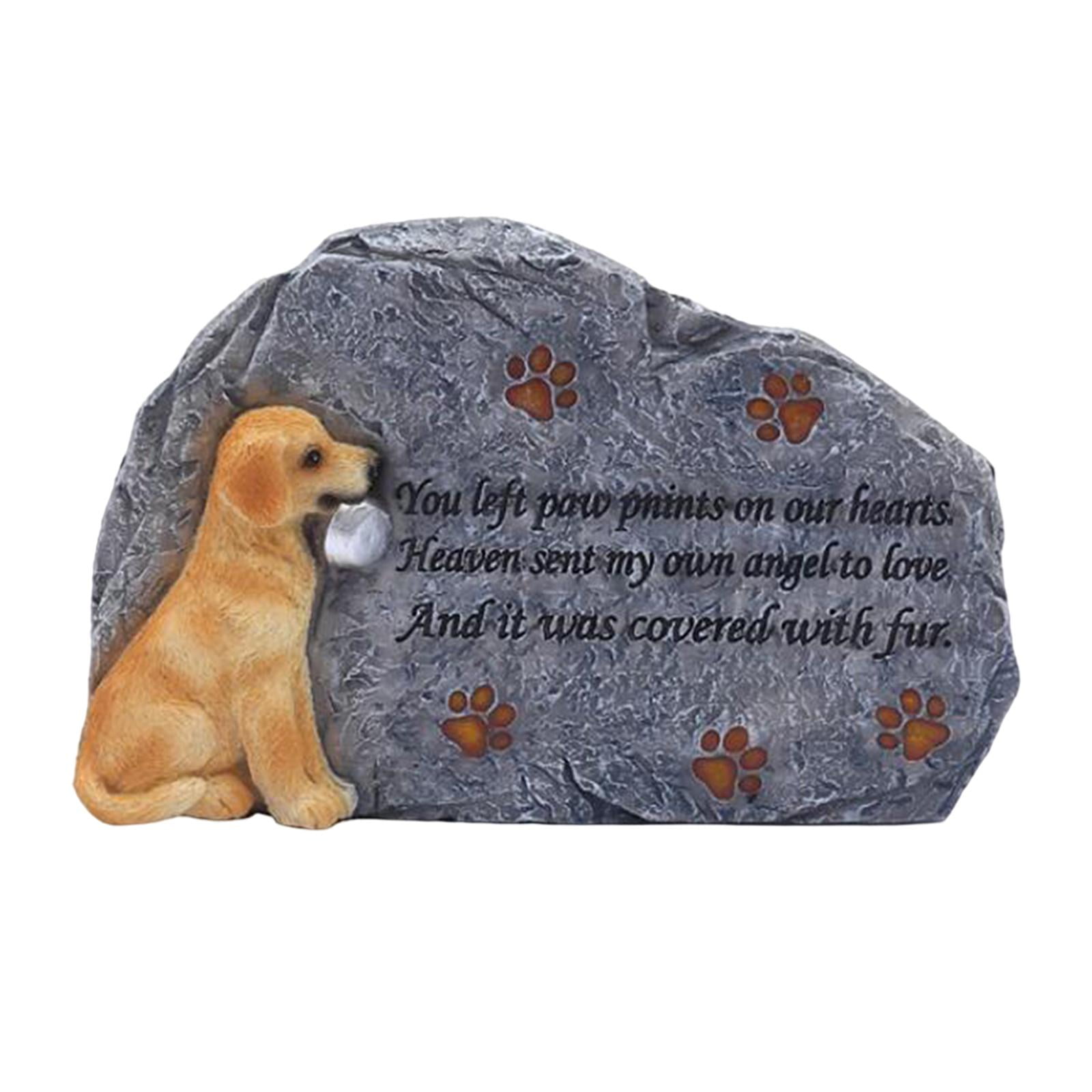 Pet Memorial Stones for Dogs Puppy Tombstone Resin Weatherproof ...
