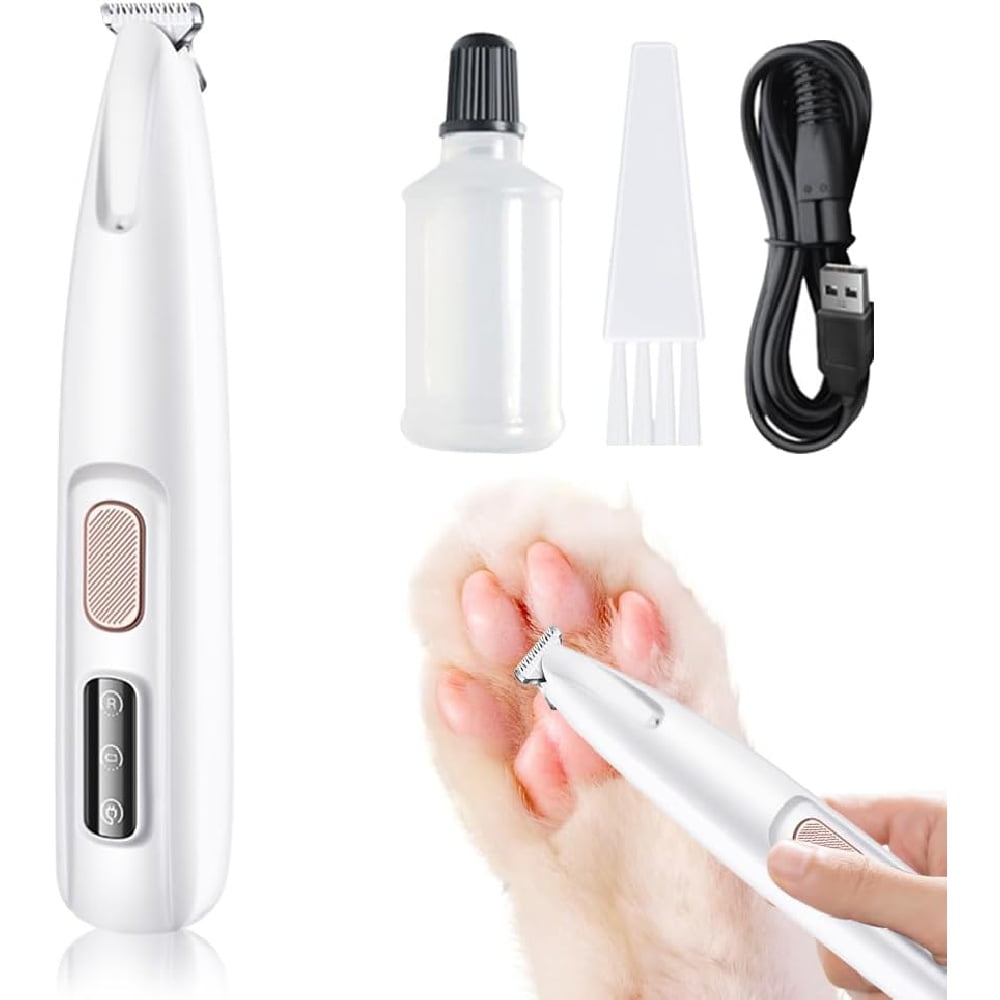 Pet Micro Precision Trimmer, Rechargeable Low Noise Cordless Dog Paw ...