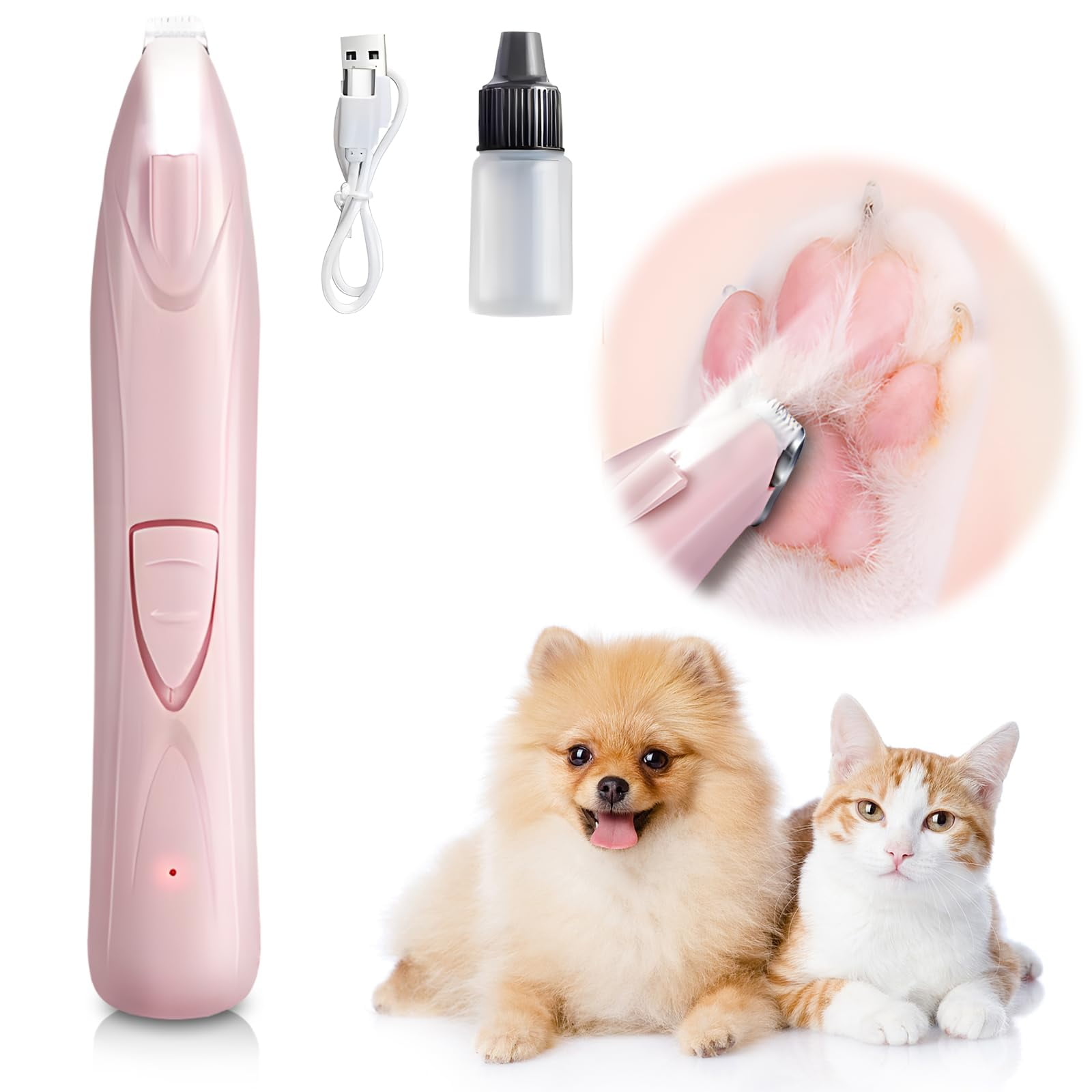 Pet Microprecision Trimmer, 2024 New Dog Trimmer for Paws Rechargeable ...