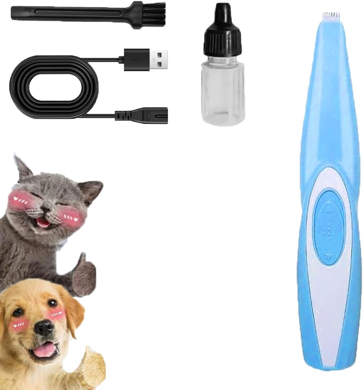 Pet Mini Safe Trimmer, Mini Dog Hair Trimmer Grooming, Mini Cordless ...
