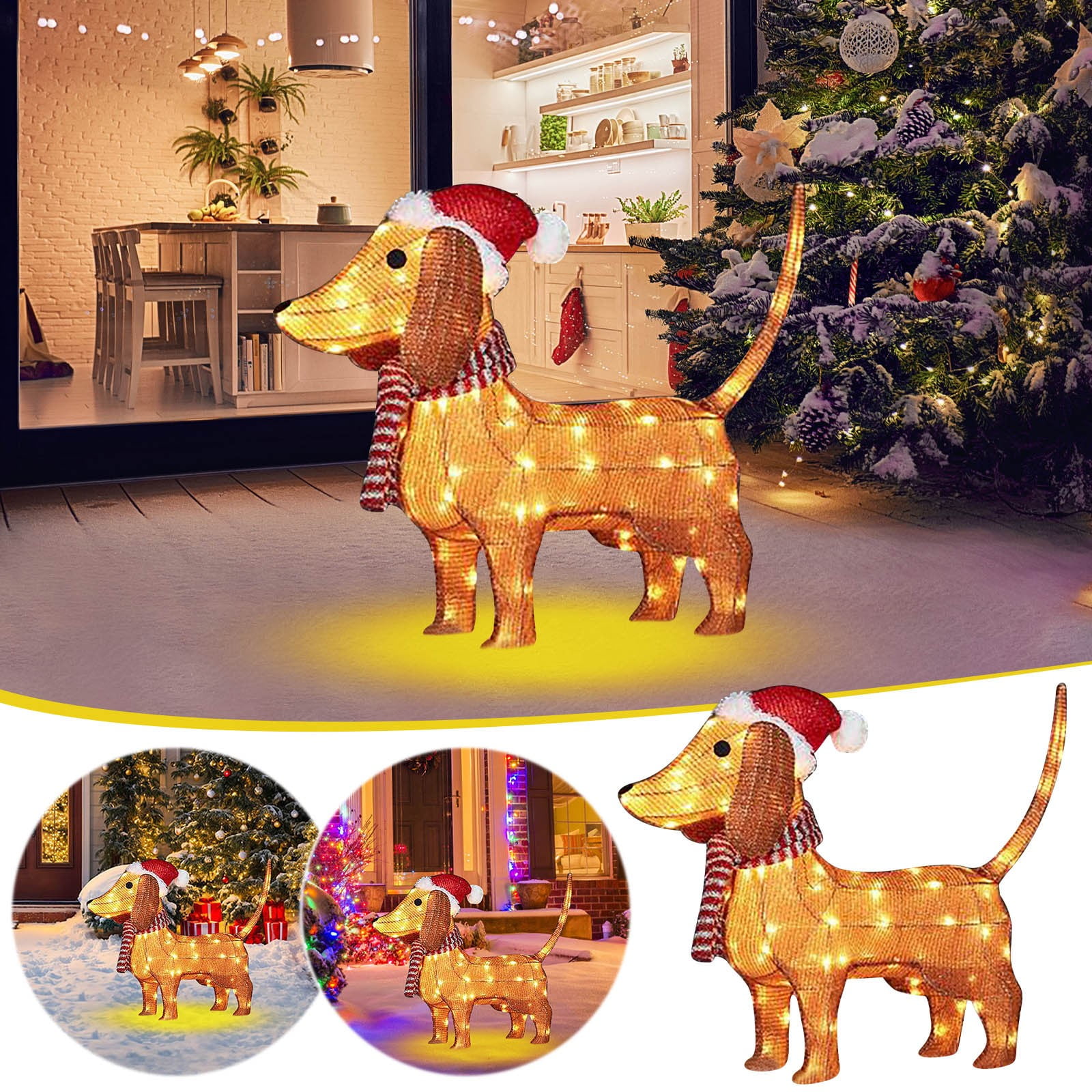 Pet Month Deals!Christmas Outdoor Lights Decorations,Christmas Puppy ...