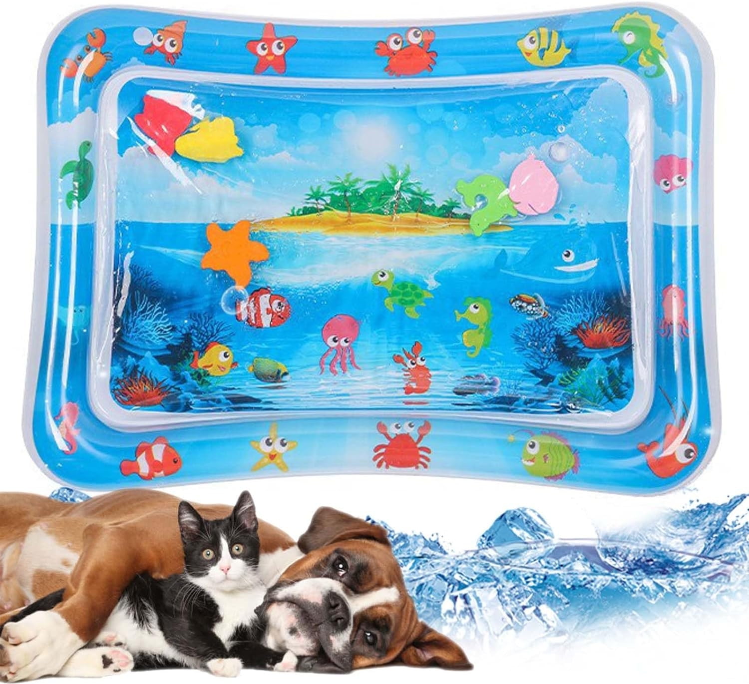 Pet Month Deals!Water Playmat for Dogs,Thickened Water Sensor Play Mat ...