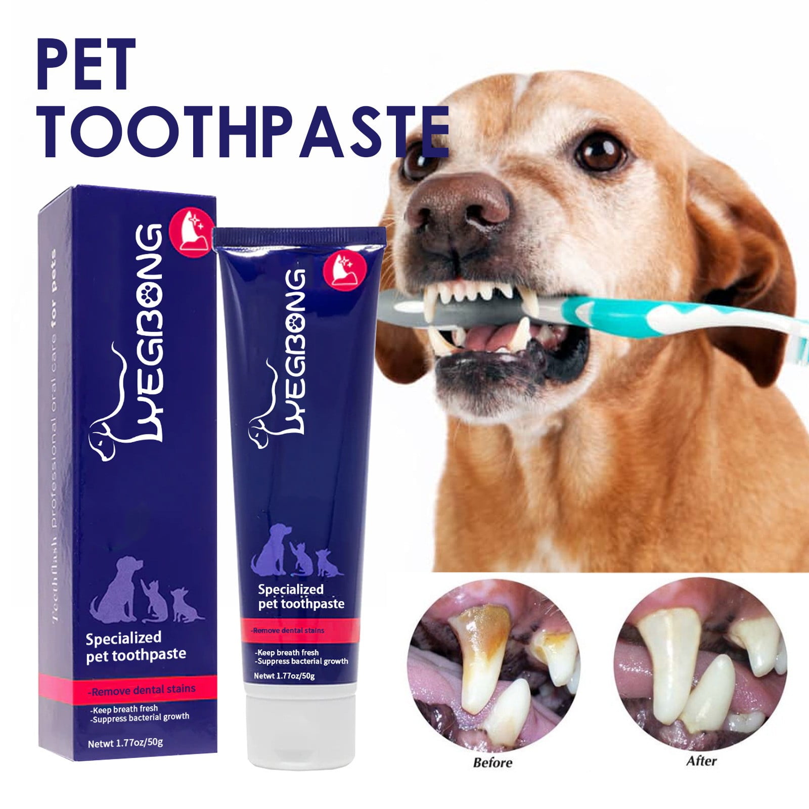Pet Oral Cleaning Paste For Cats And Dogs To Clean Oral Odor Tartar And ...