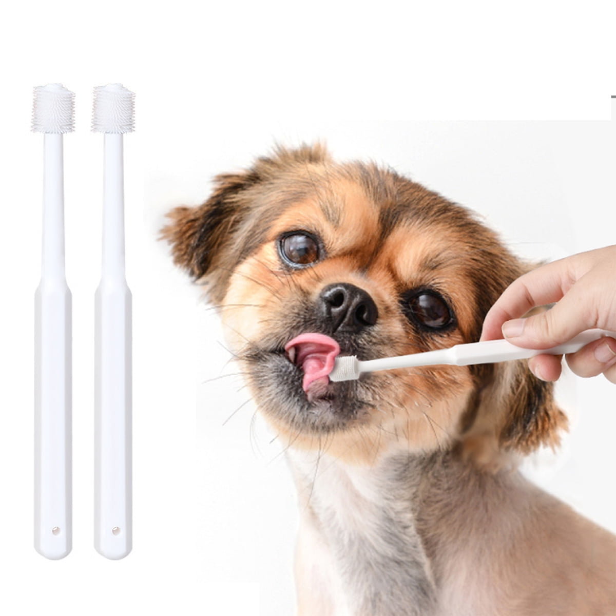 Pet Oral Hygiene Essential, 360 Degree Rotating Cat Dental Care Soft Bristles, Multi-Angle ...