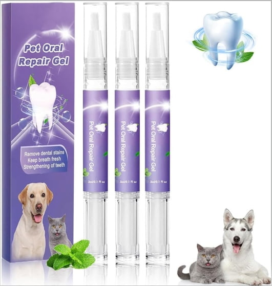 Pet Oral Repair Gel for Dogs, Pet Oral Restoration Whitening Gel, Dog ...