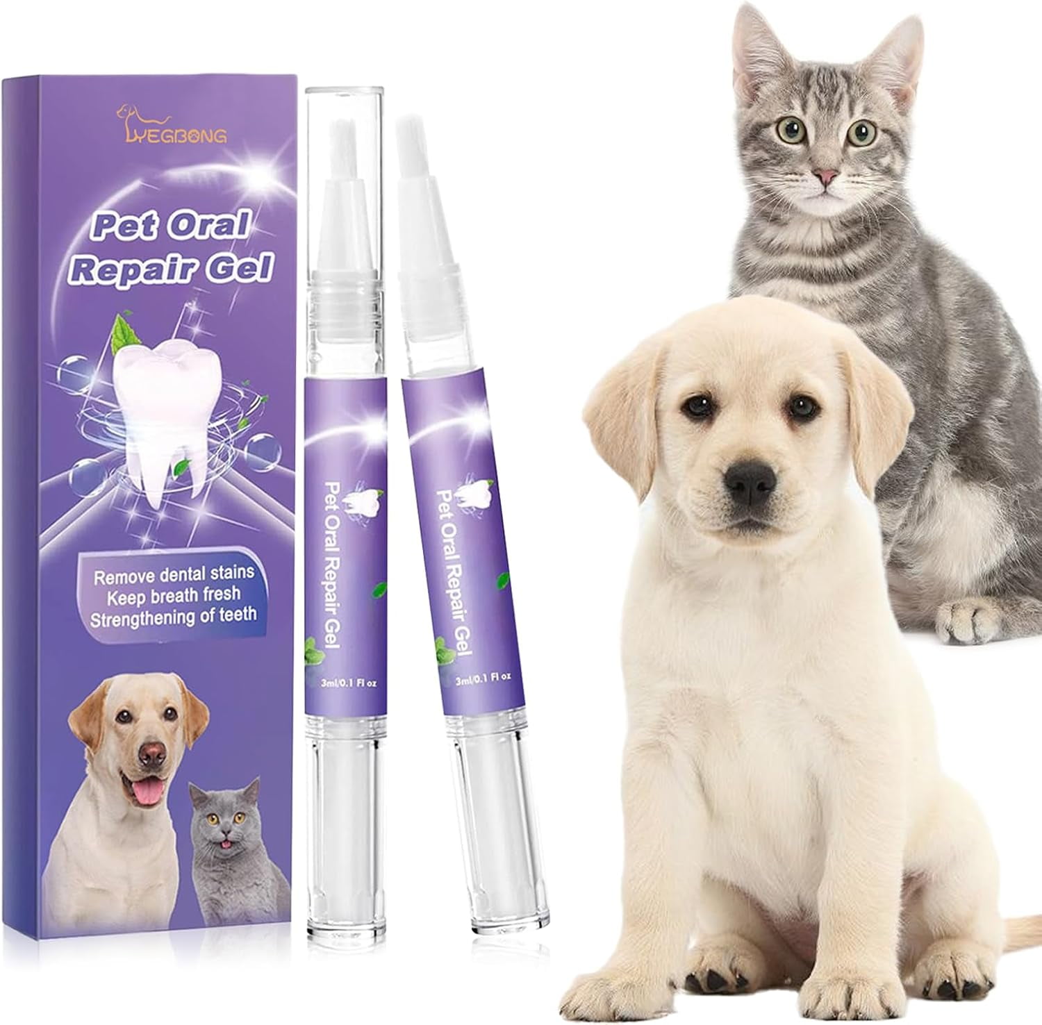 Pet Oral Repair Gel, Pet Oral Repair Gel for Dogs, Pet Toothbrush Pen ...