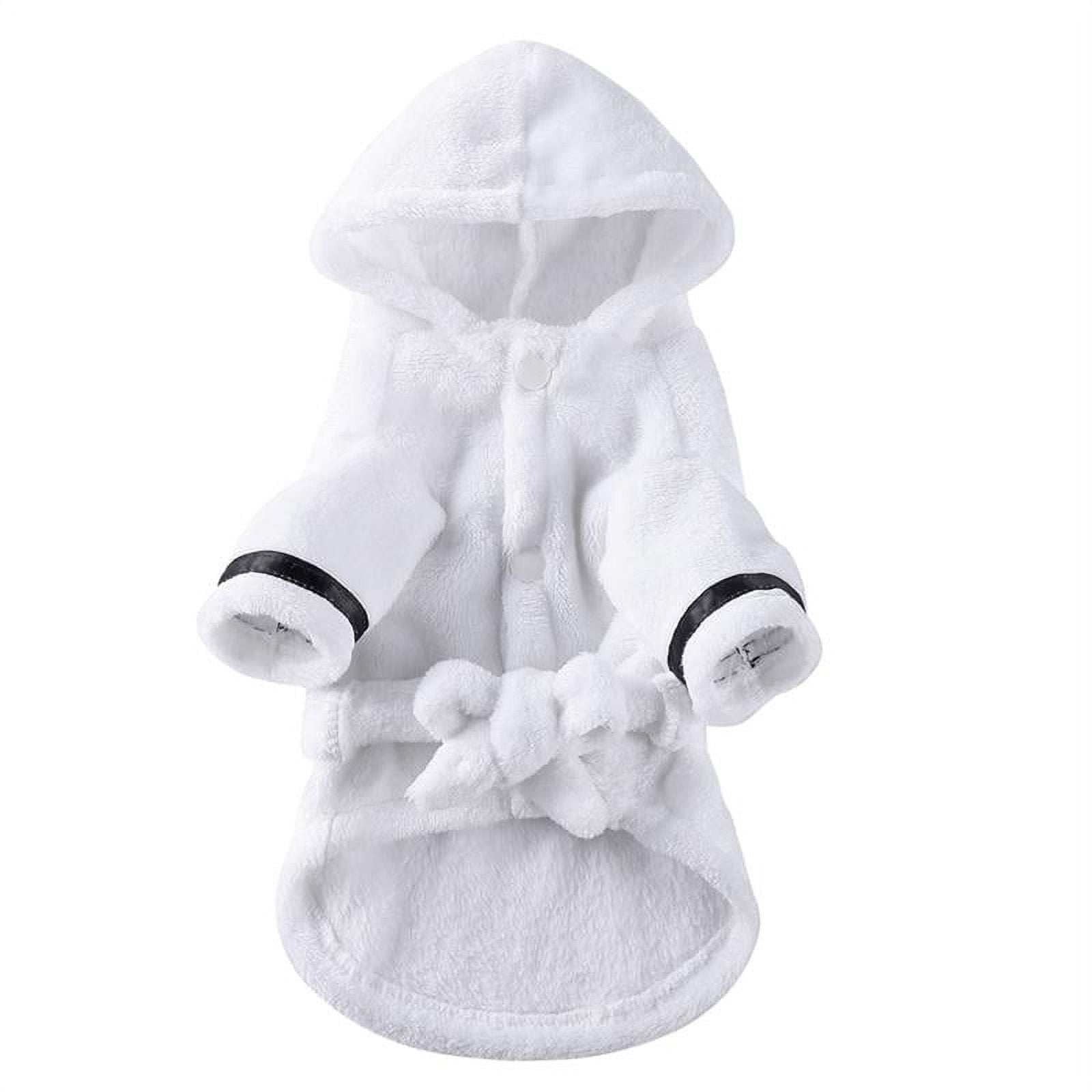 Pet Pajama With Hood Thickened Luxury Soft Cotton Hooded Bathrobe Quick ...