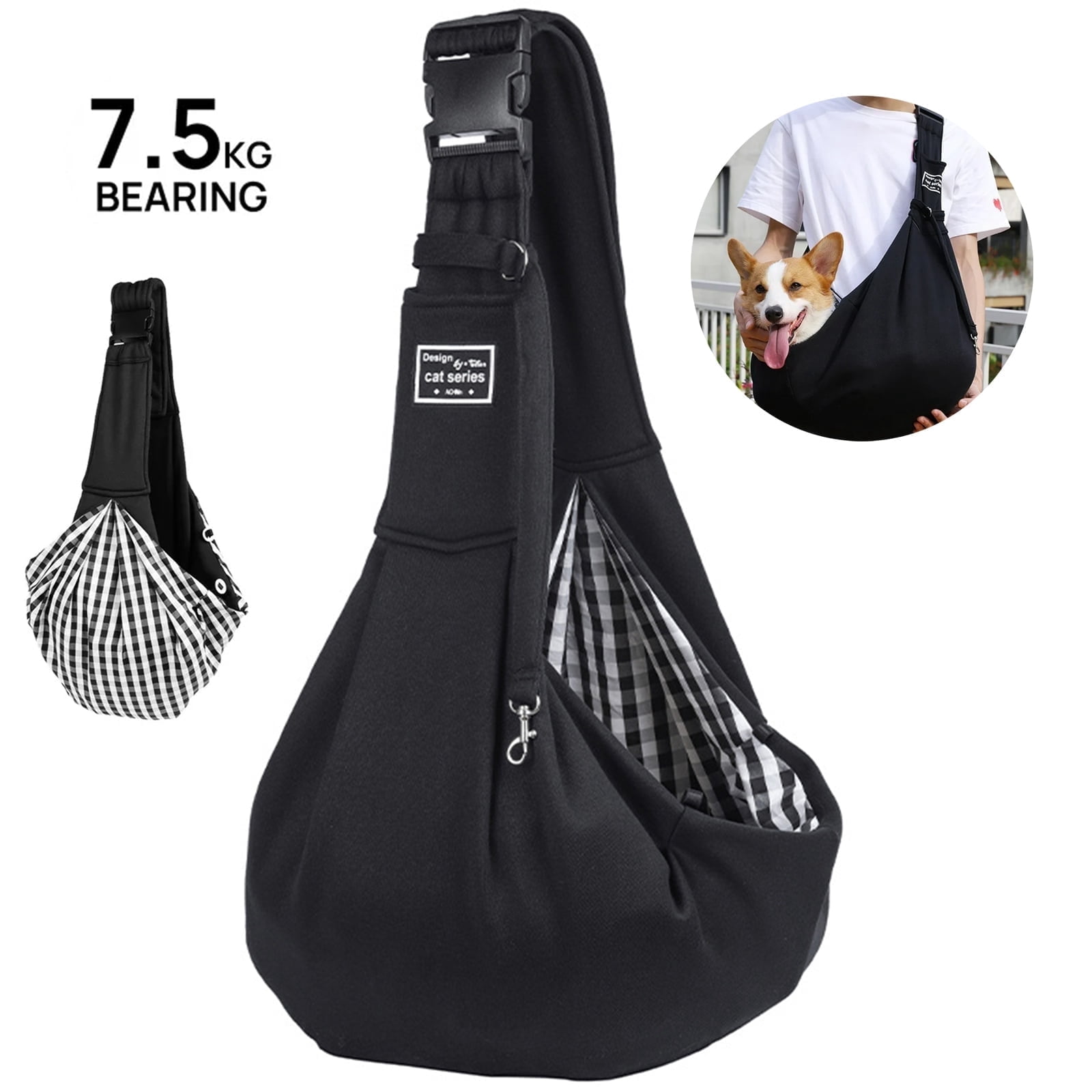 Pet Papoose Bag,Doggie Carrying Shoulder Bag,Double-sided Pet Tote Bag ...