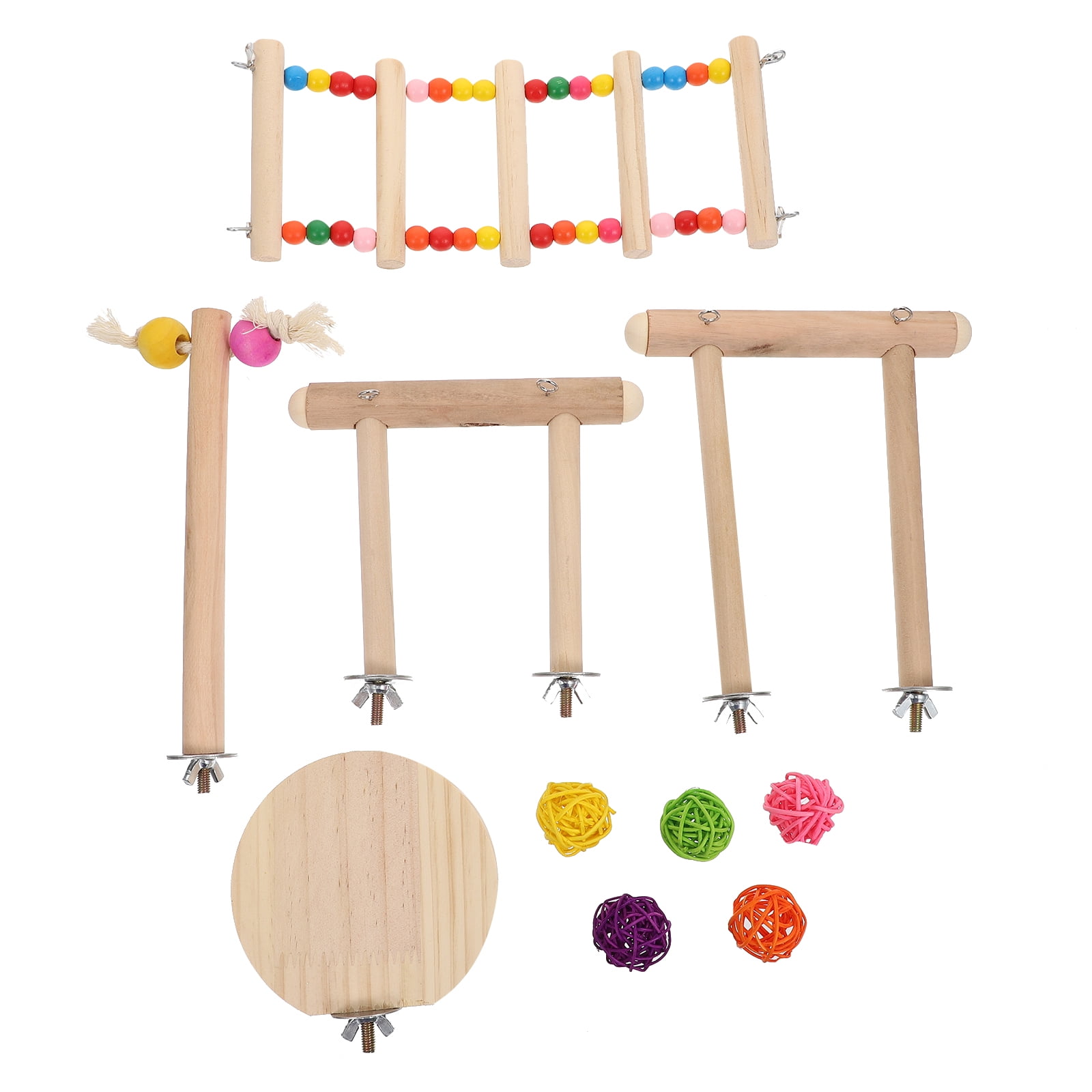 Pet Parrot Playstand Bird Play Gym with Toys & Perches - Walmart.com