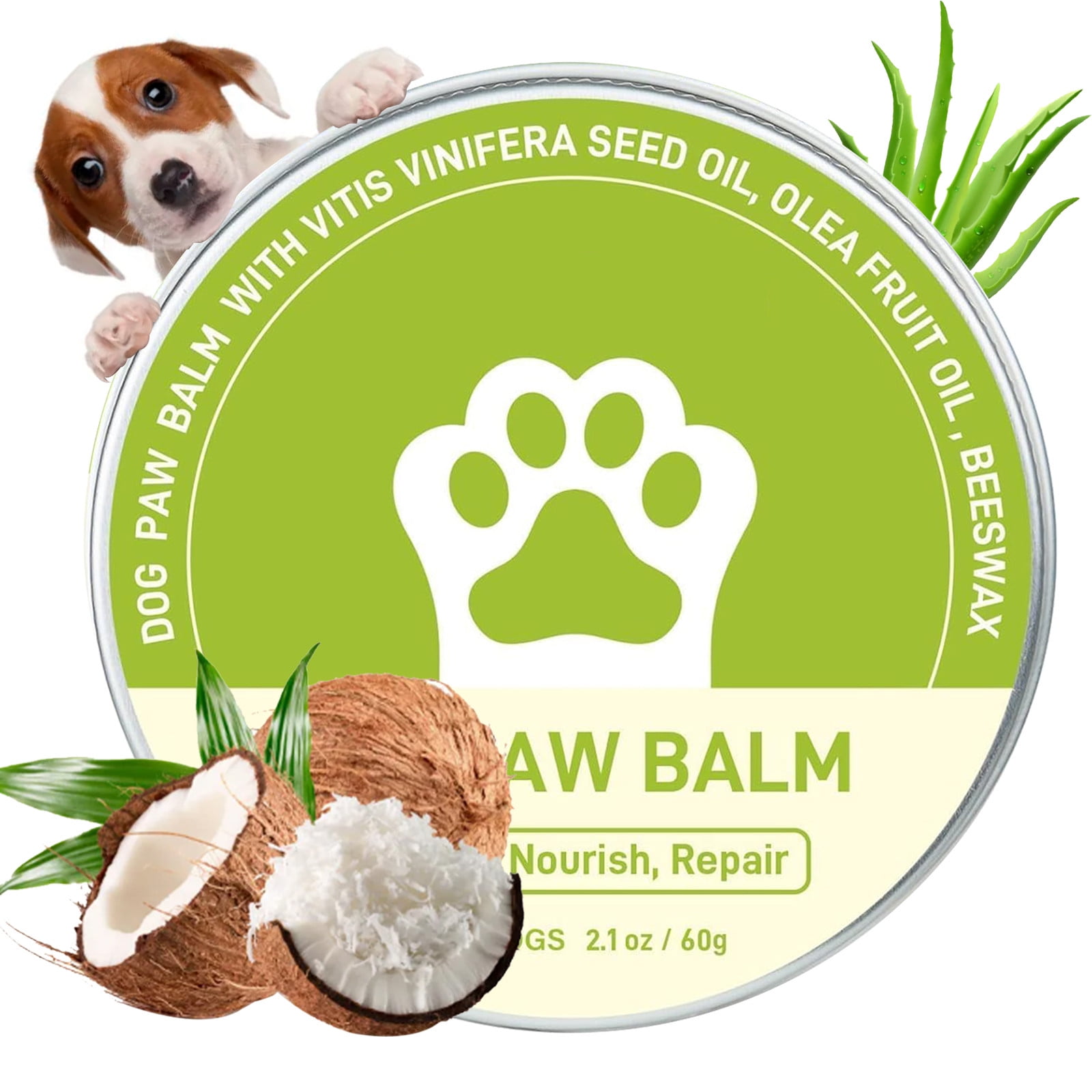 Pet Paw Balm with Vitis Vinifera Seed Oil, Olea Fruit Oil, Beeswax ...