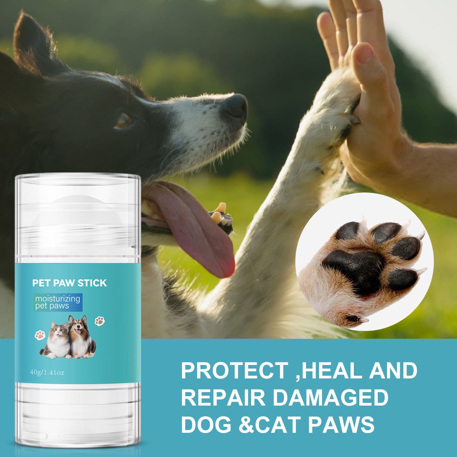 Pet Paw Moisturizing Stick Natural Paw Balm for Dogs & Cats, Soothes ...