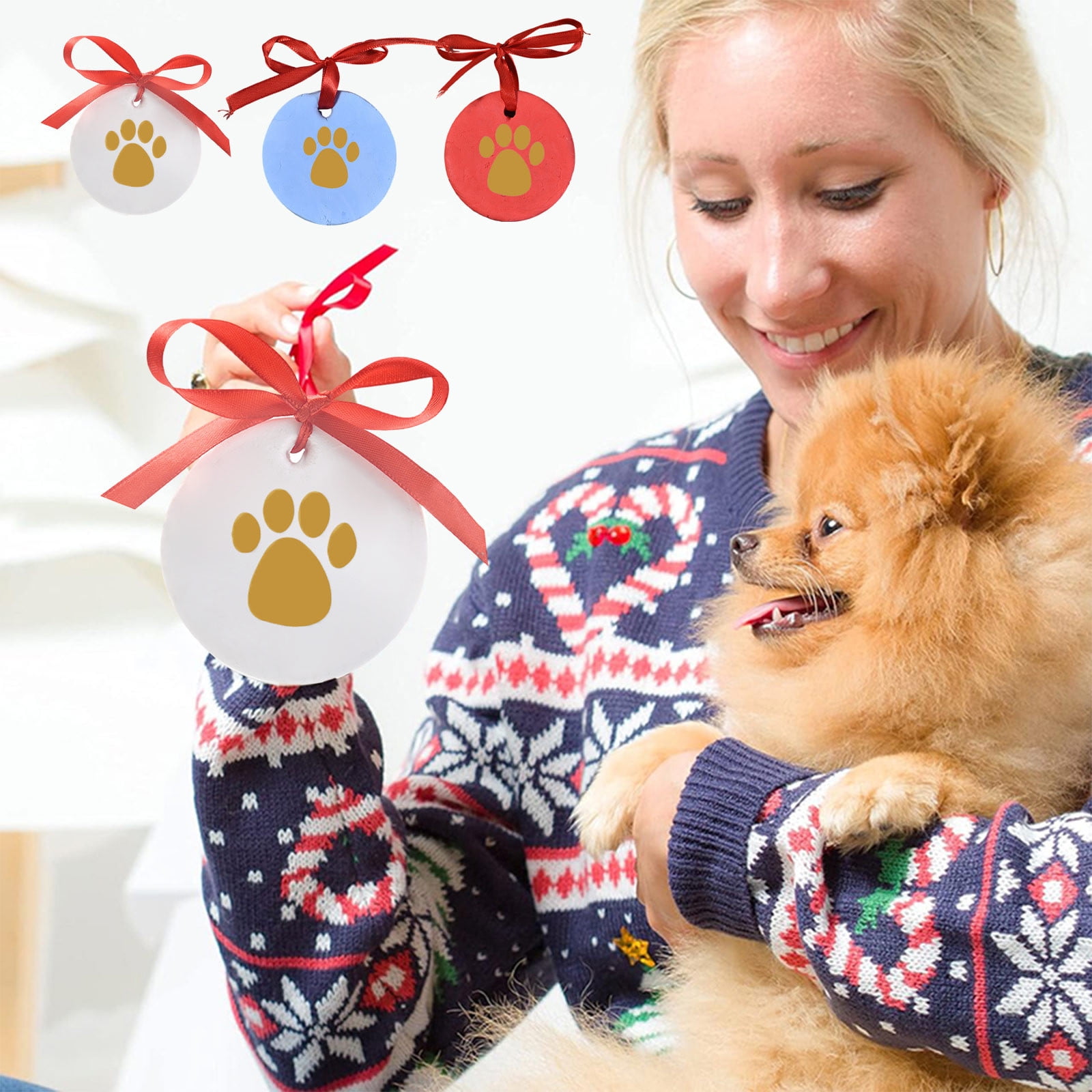 Pet Paw Print Ink Pads Memorial Set, Colorful Drying Ink, Captures Pet ...