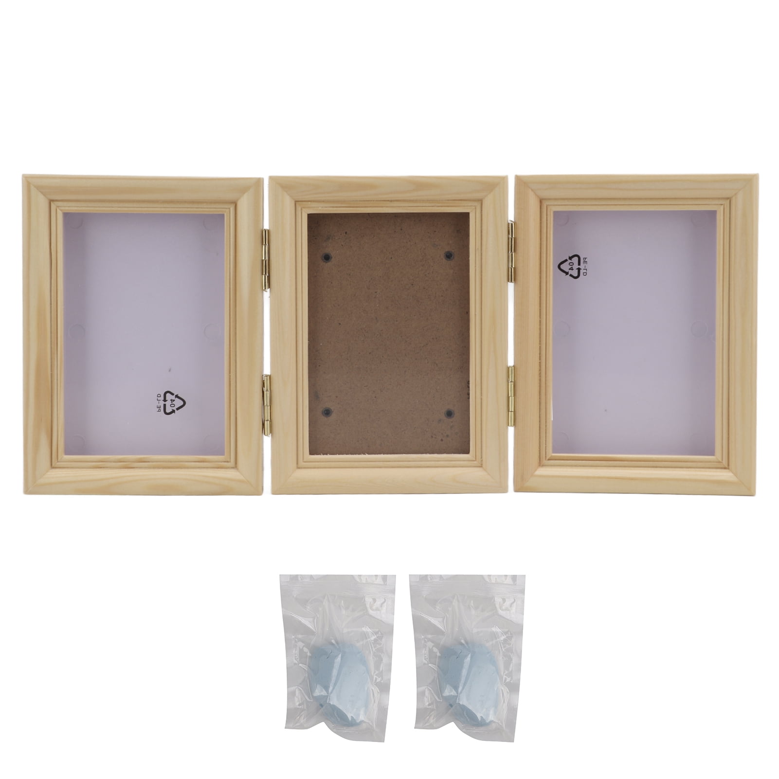 Pet Paw Print Keepsake Frame Wooden Pet Paw Print Memorial Photo Frame ...