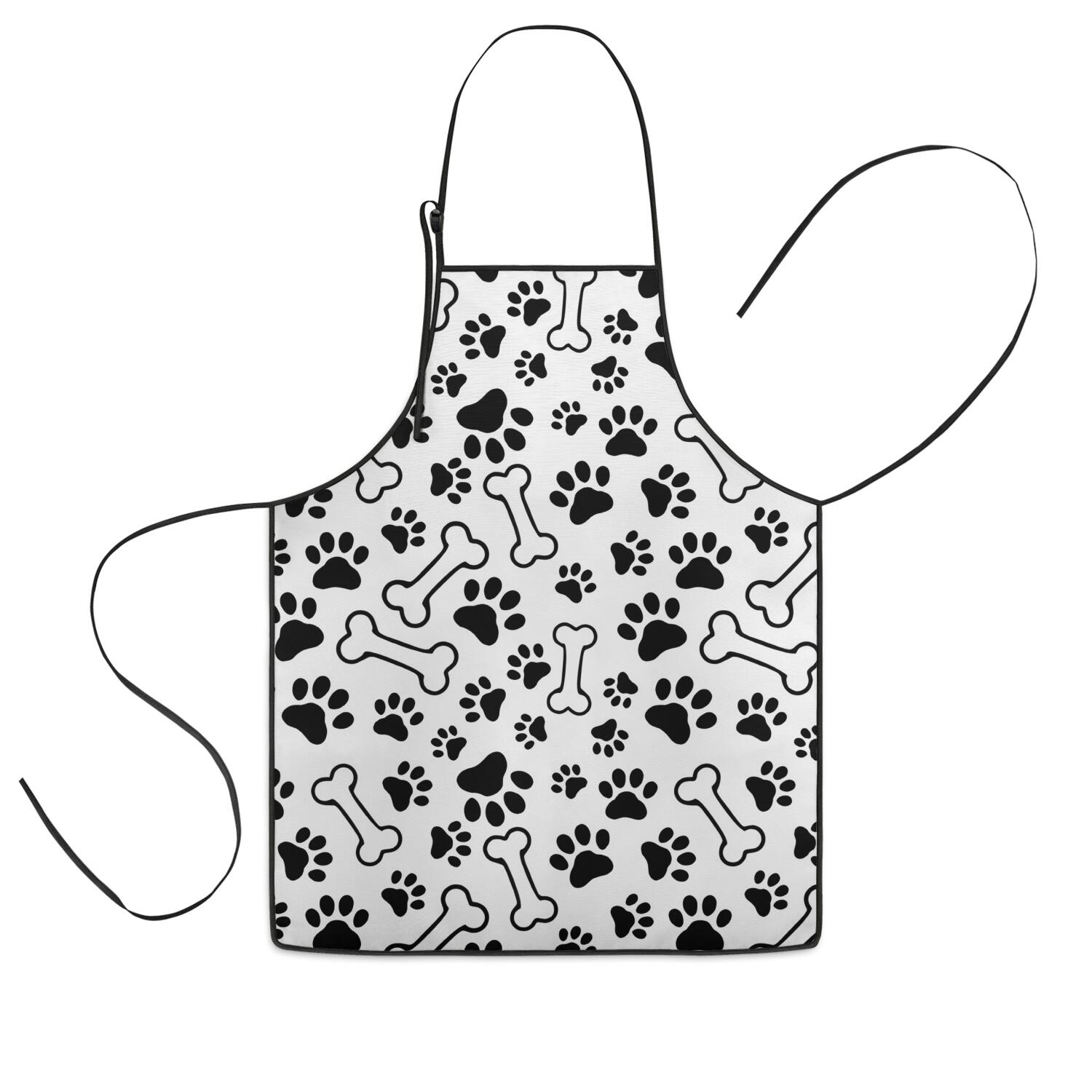 Pet Paw Print and Bone Kids Aprons for Girls and Boys,Adjustable Neck ...