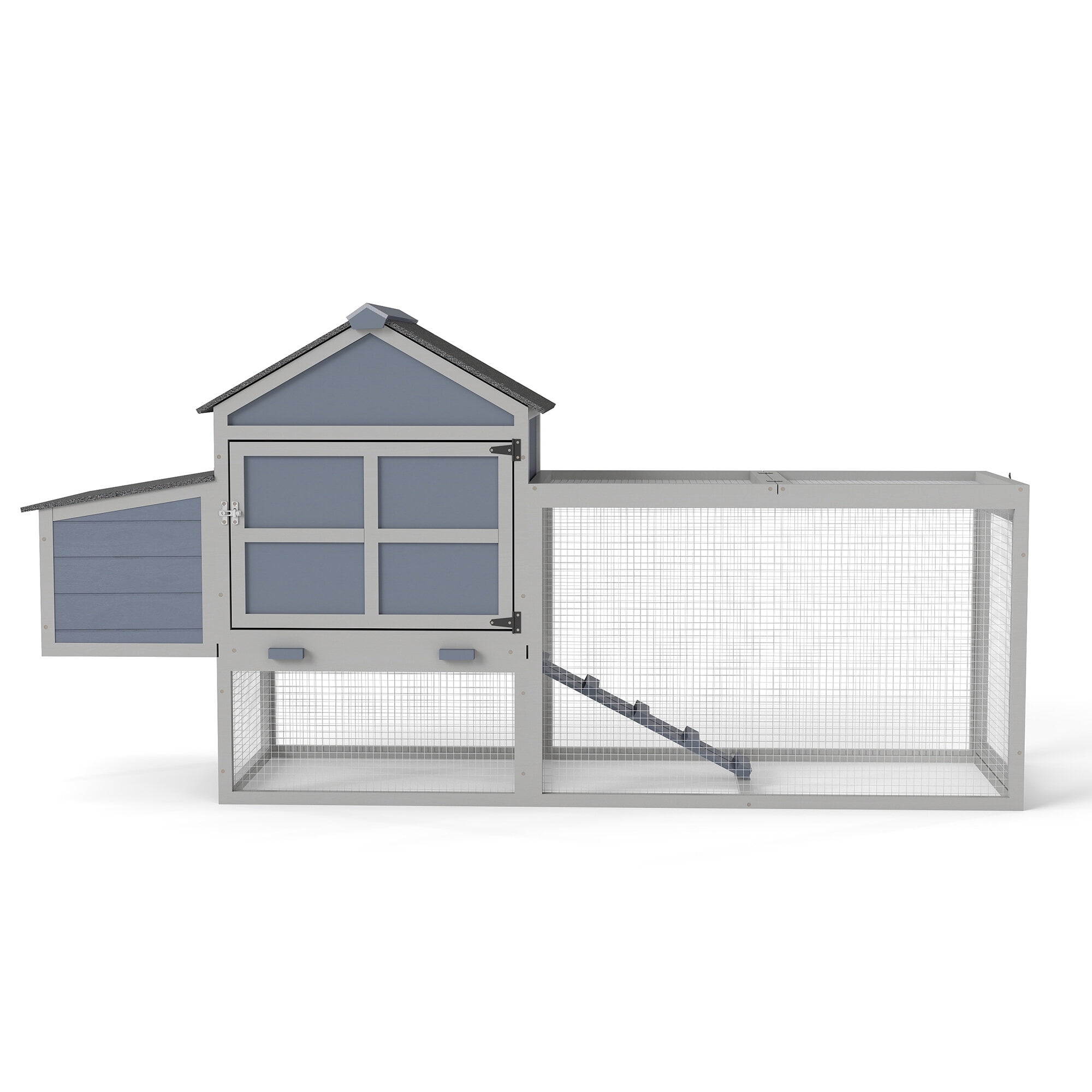 Pet Pens & Hutches Outdoor Chicken Coop, Wooden Hen House with Nesting ...