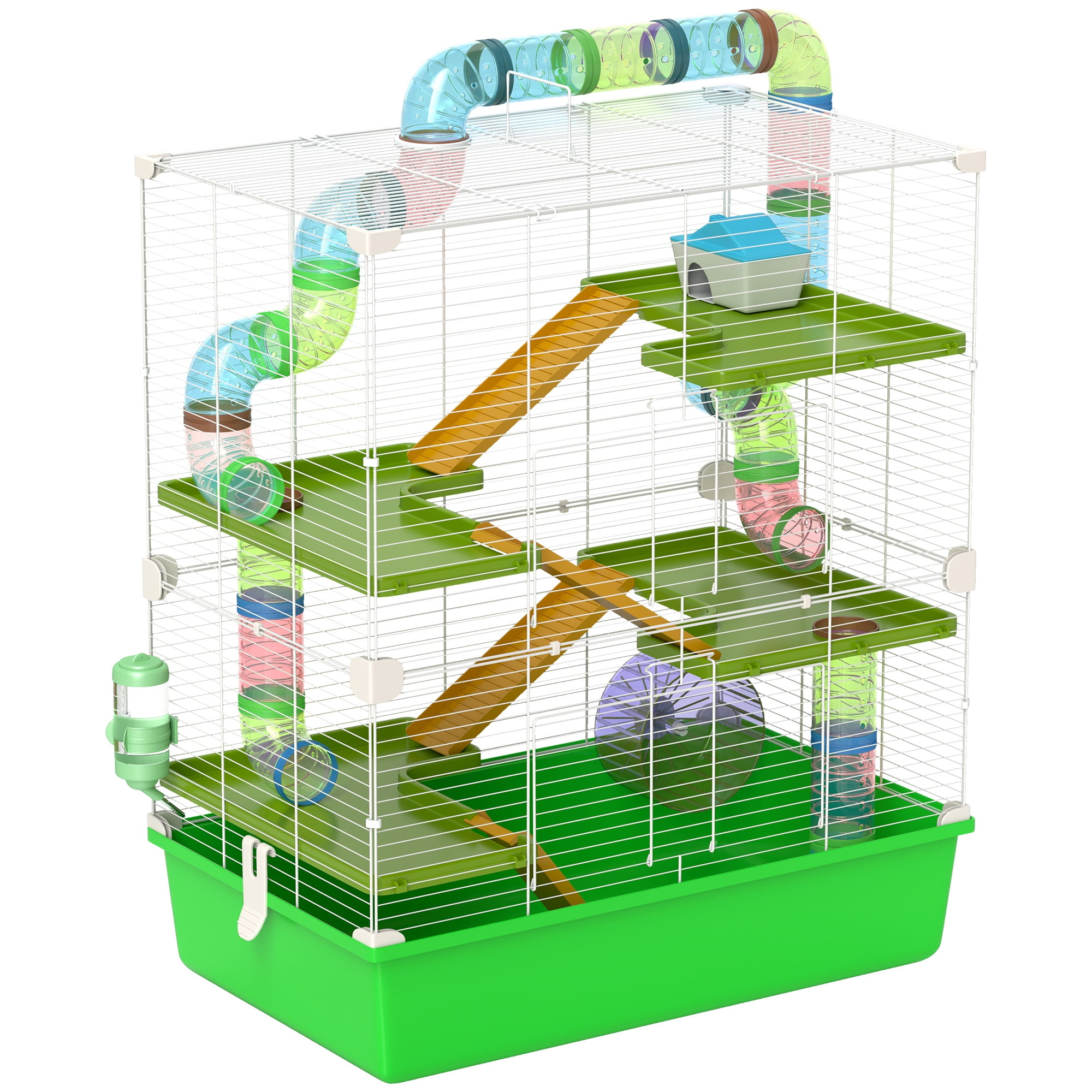 Pet Pens & Hutches PawHut Extra Large 23" Hamster Cage with Tubes and ...