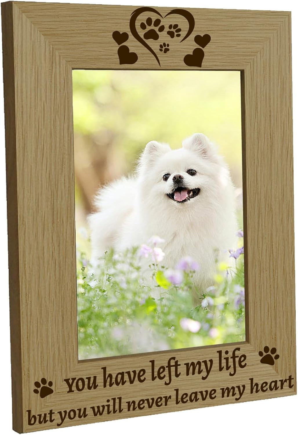 Pet Picture Frames Engraved Natural Wood Picture Frame Display Pictures ...