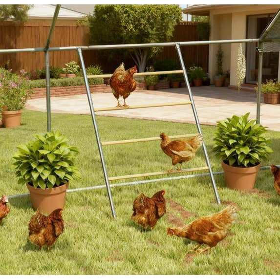 Pet Playpen Chicken Roost for Coop, Jungle Gym Roosting Bar, 55" x 33. ...