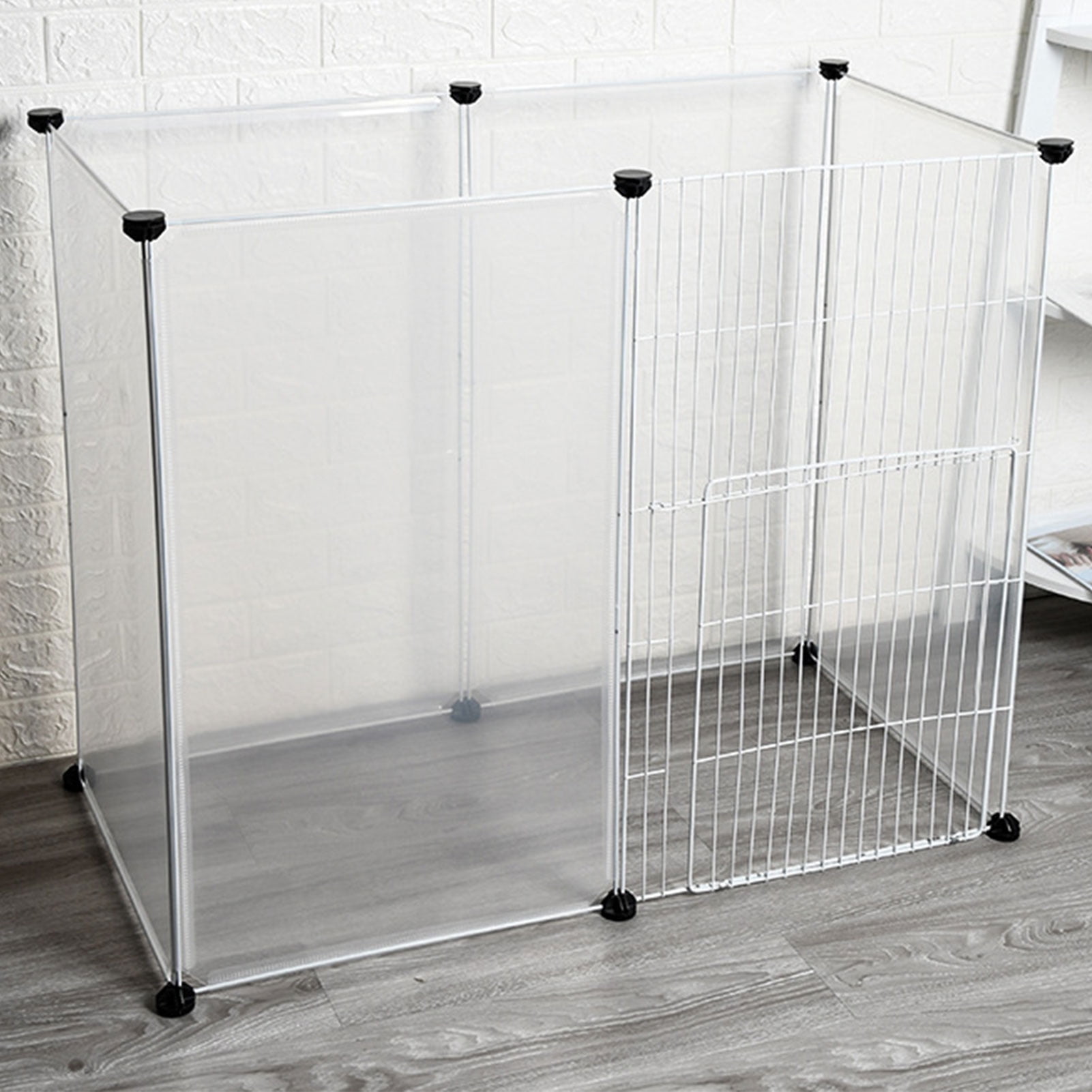 Pet Playpen Dog Exercise Pen Large Portable Dog Fence with Door 6 Panel ...