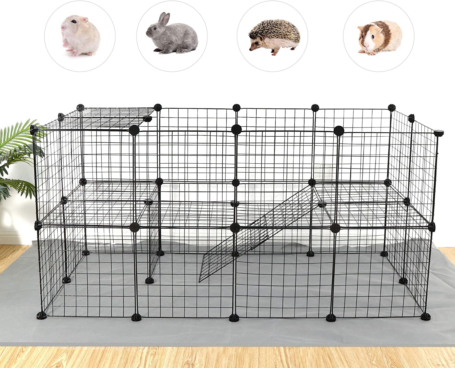 Pet Playpen Exercise Pen Bunny Pen Portable Small Animals DIY Includes ...