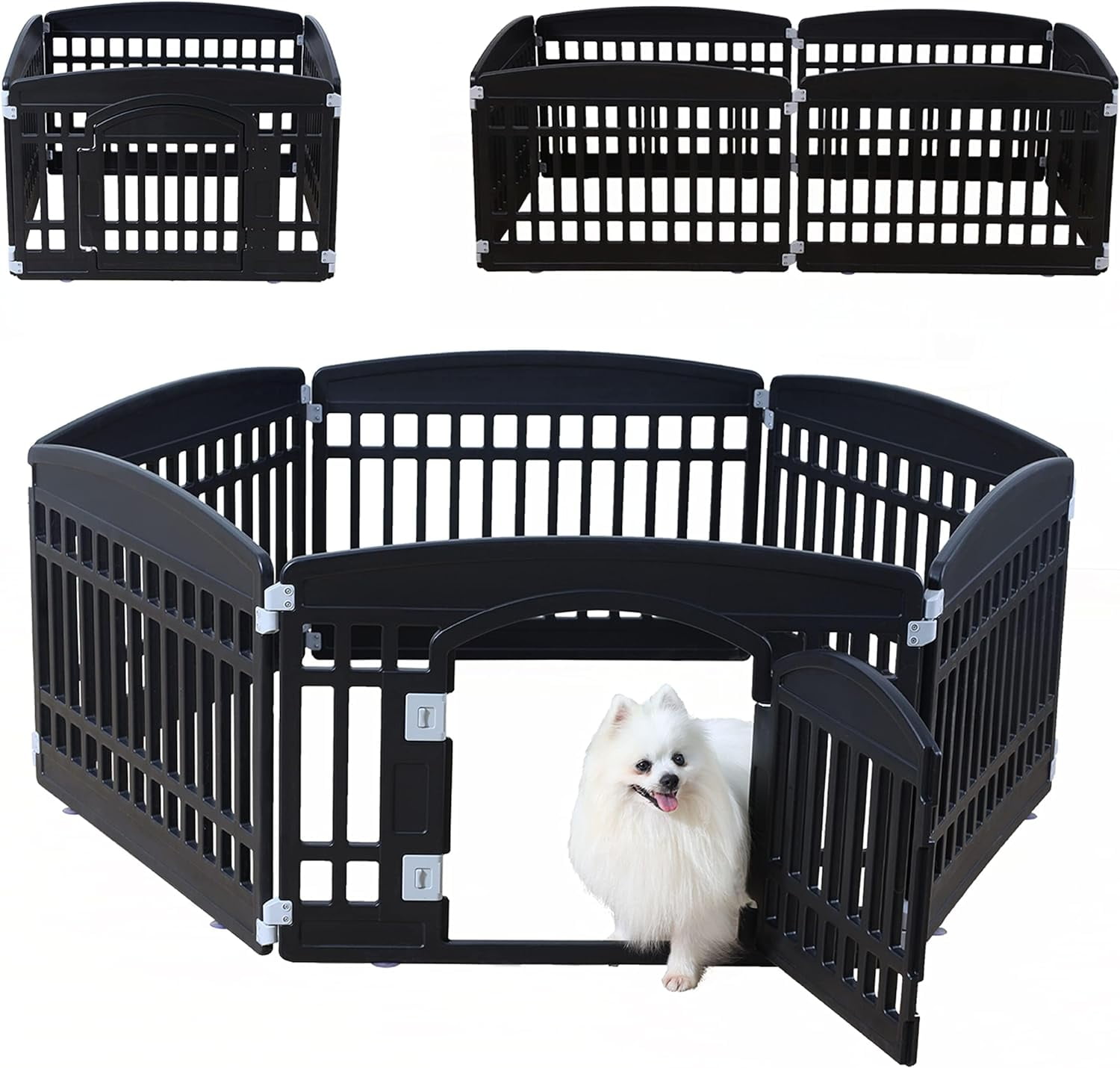 Pet Playpen Foldable Gate for Dogs Heavy Plastic Puppy Exercise Pen ...
