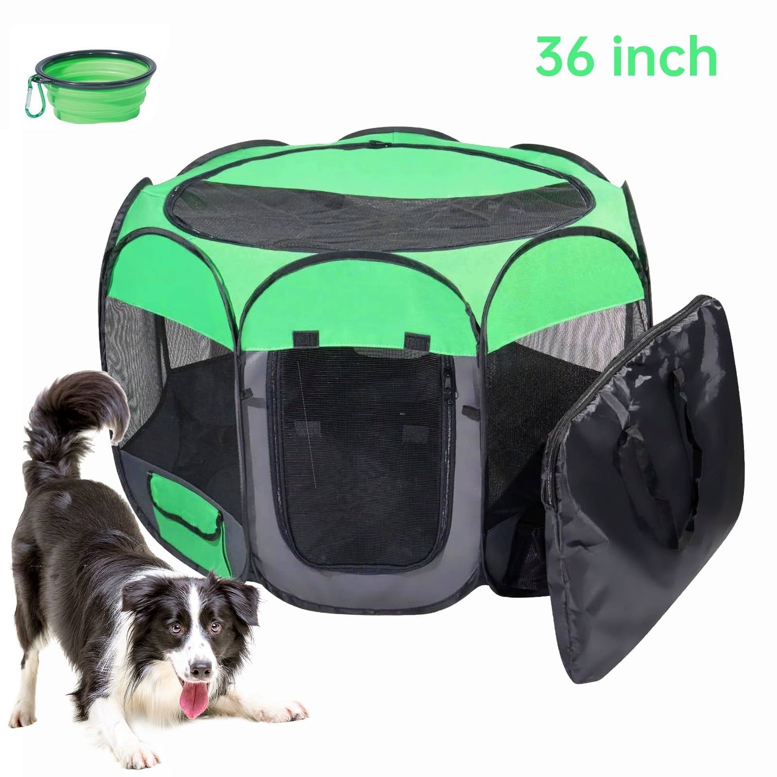 Pet Playpen Pop-Up Dog Playpen, Folding Soft Dog Crate Portable ...