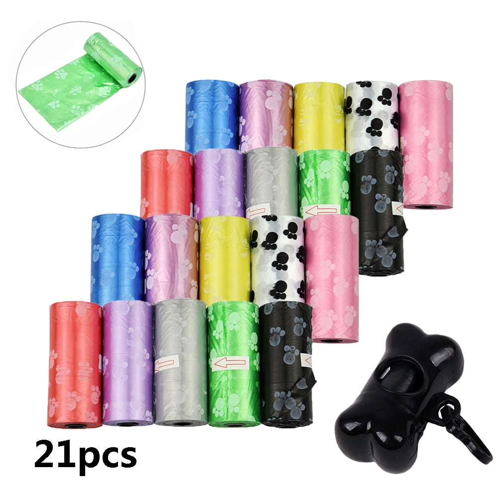 Pet Poop Bags Disposable Dog Waste Bags, Bulk Poop Bags with Leash Clip ...