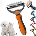 Pet Pro Grooming Tool, Double-Sided Undercoat Rake & Dematting Comb ...