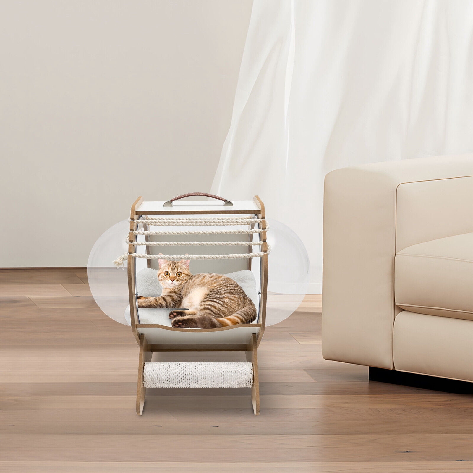 Pet Product Bed Warm And Cozy MDF Cat Furniture C Capsule Spaceship ...