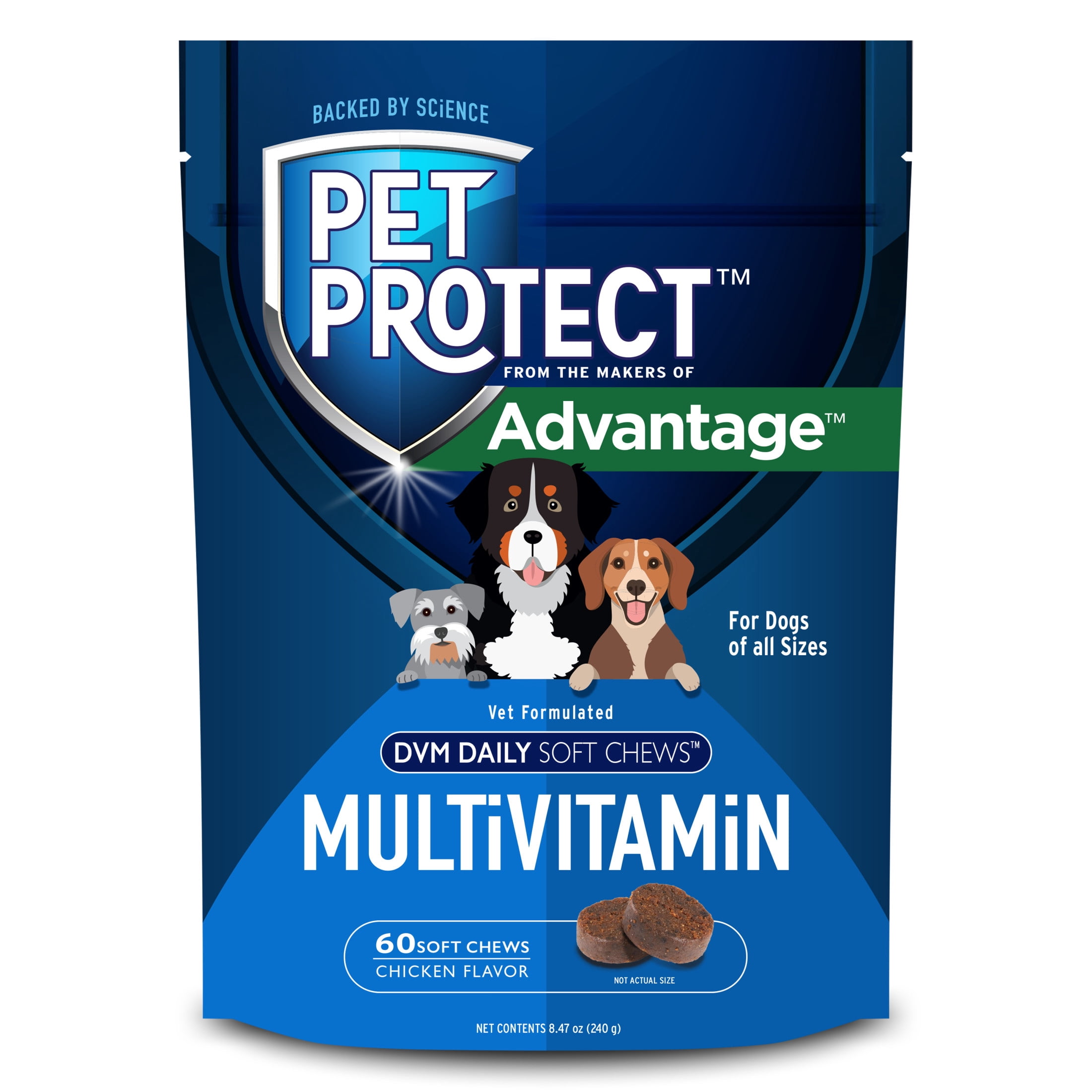 Pet Protect Dog Multivitamin, Vet-Formulated DVM Daily Soft Chews ...