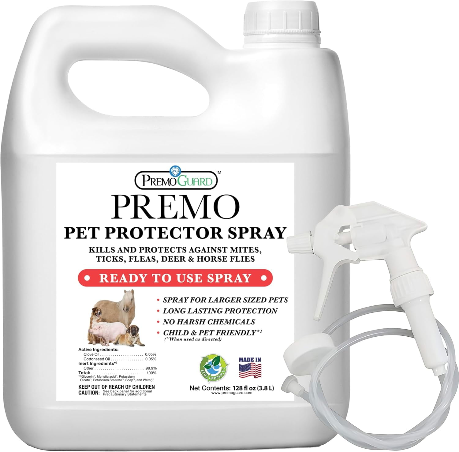 Pet Protector Spray - 16 oz - Kills Mites, Fleas, Ticks, & Mosquitoes ...