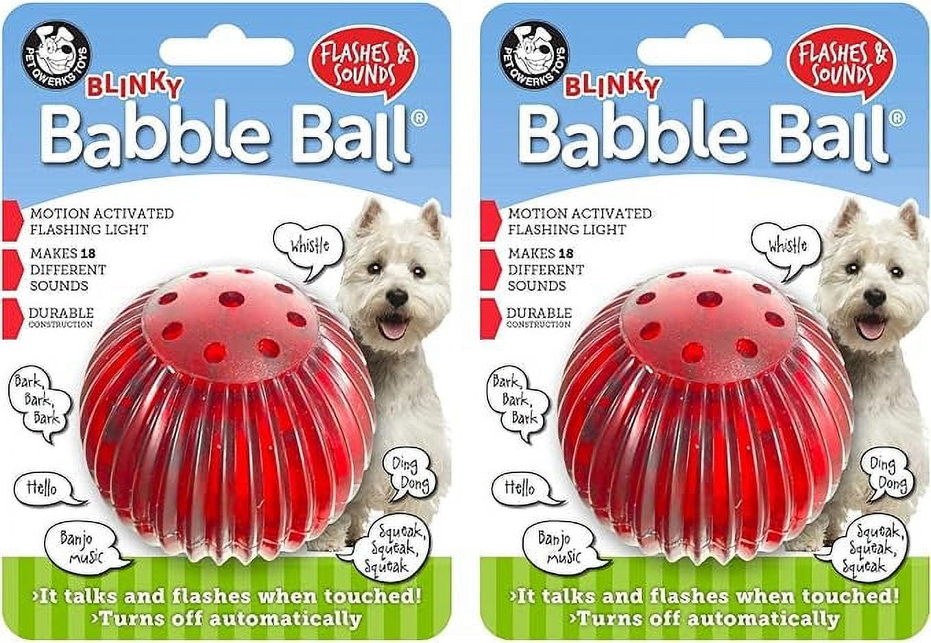 Pet Qwerks Blinky Babble Ball Interactive Dog Toys - Flashing Motion ...