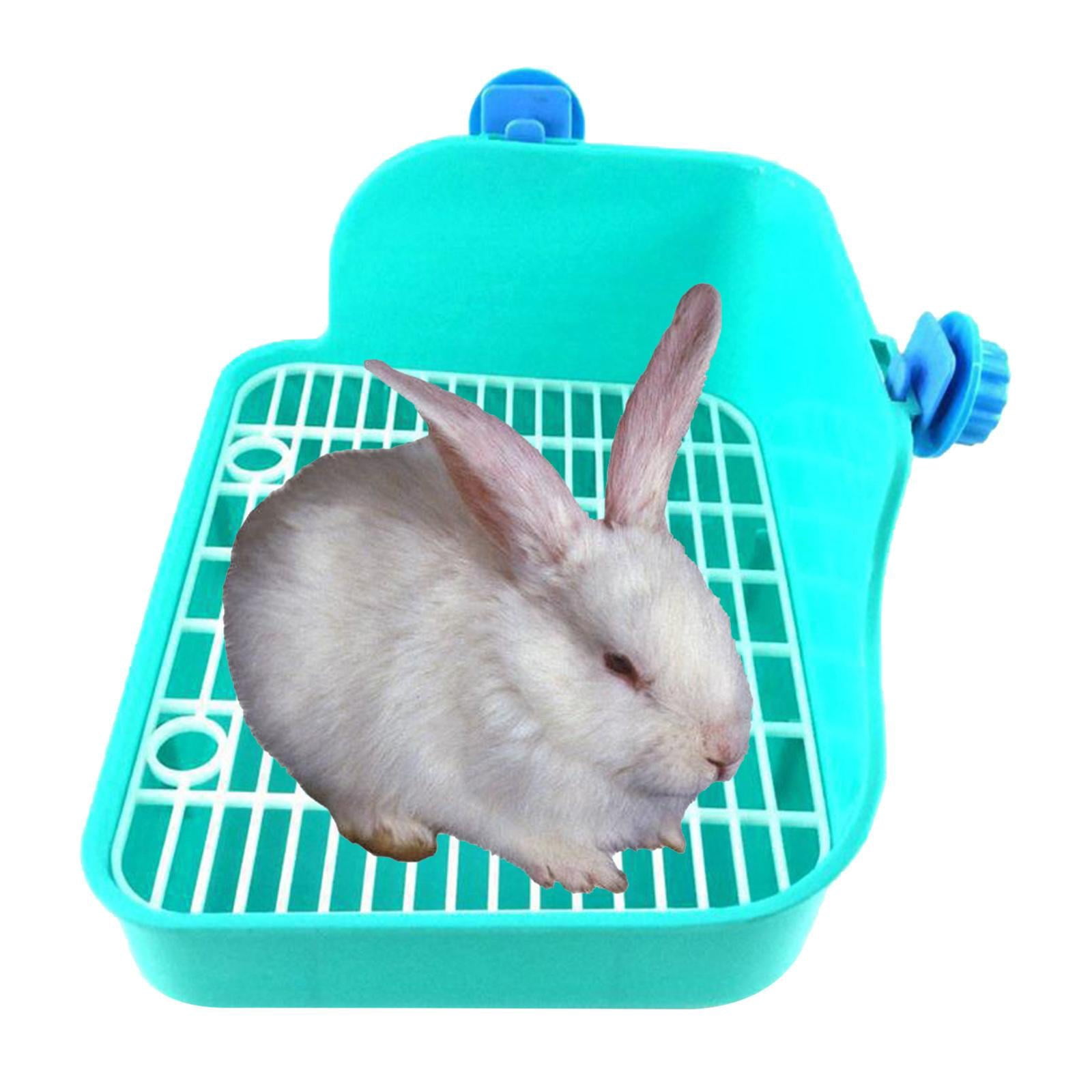 Pet Rabbit Corner Litter Box Cage Potty Trainer Rectangular Pet Pan ...