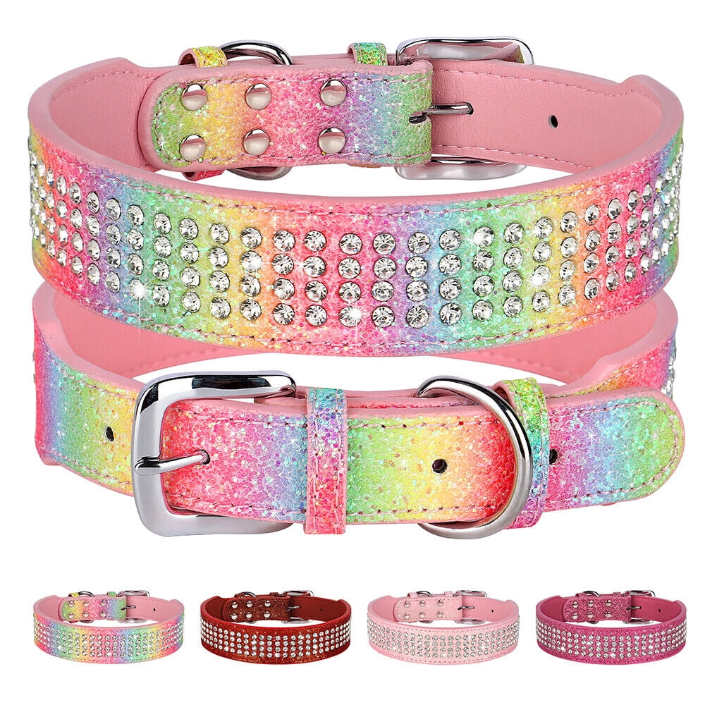 Pet Rhinestones Dog Collars - 4 Rows Full Sparkly Crystal Diamonds ...