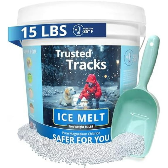 Pet Safe Ice Melt, 15 LBS Premium Snow Melter, Pure Magnesium Chloride ...