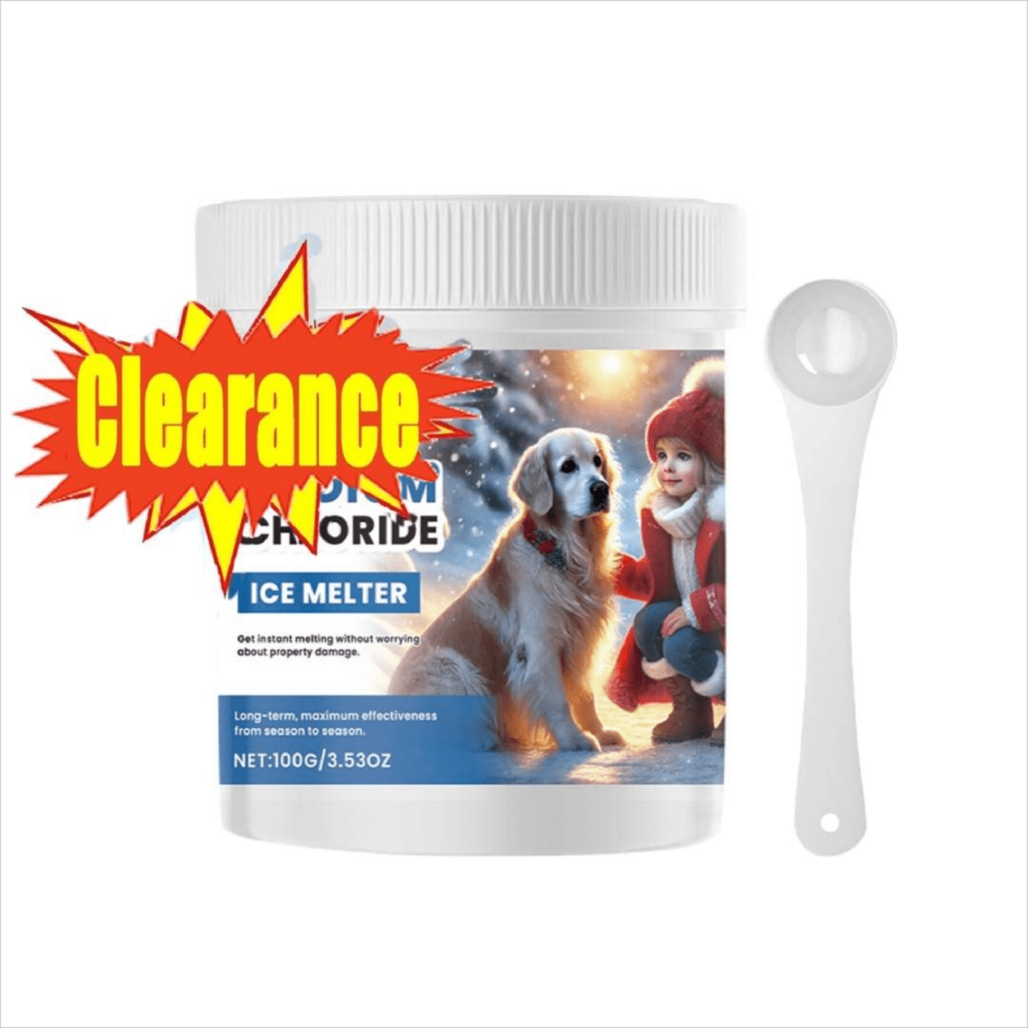 Pet Safe Ice Melt -3.53oz Snow Salt Ice Melt Pet Friendly, Green Salt ...