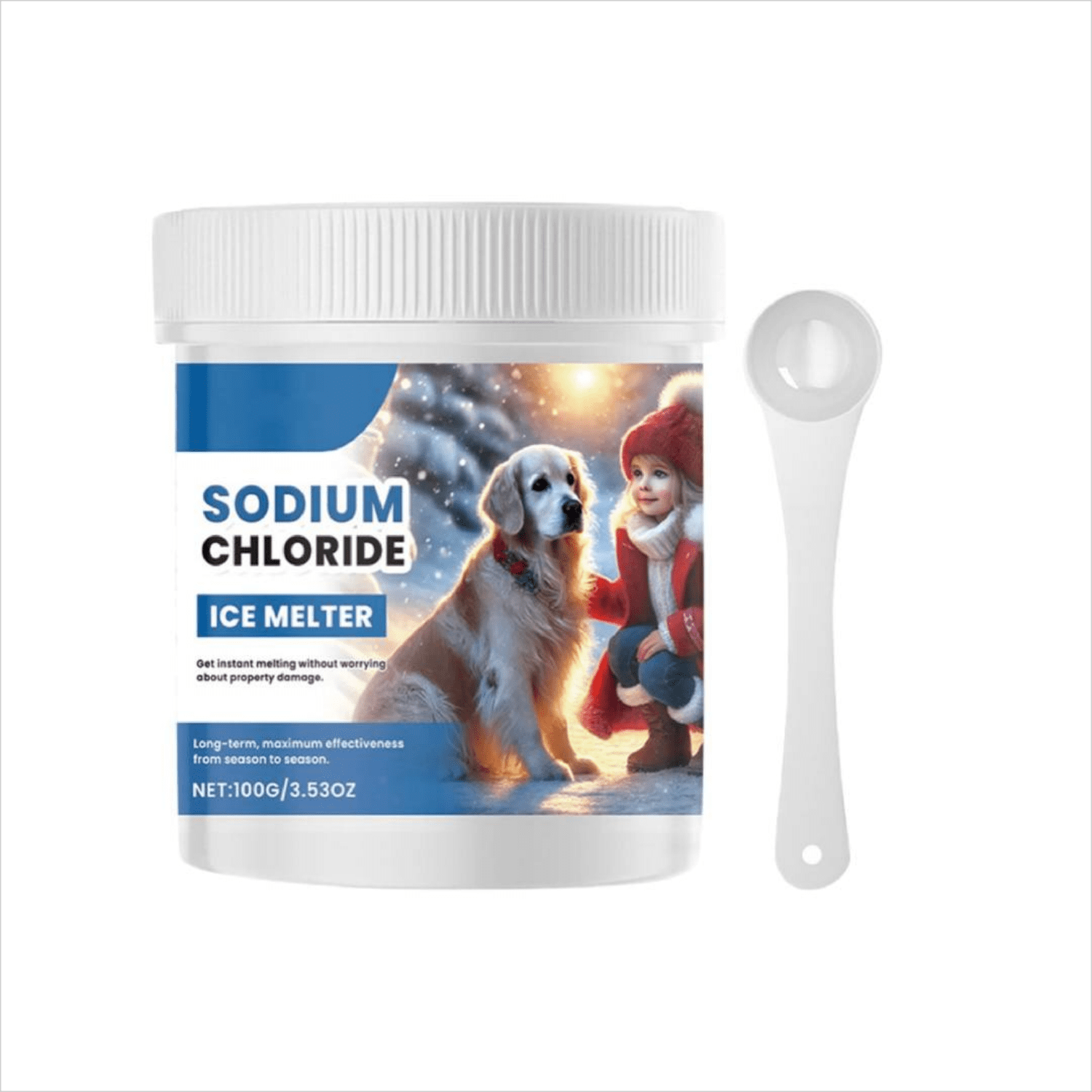 Pet Safe Ice Melt -3.53oz Snow Salt Ice Melt Pet Friendly, Green Salt ...