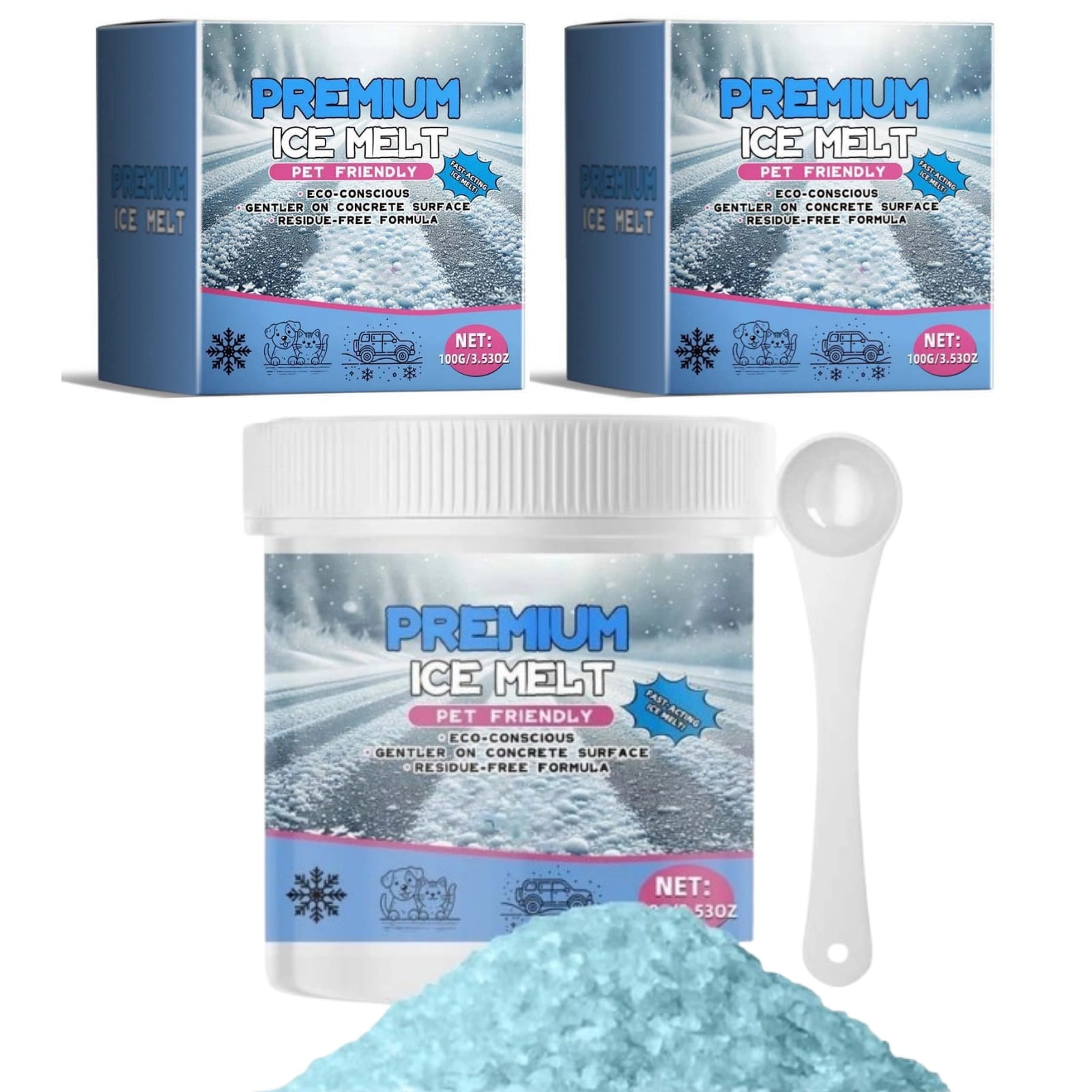 Pet Safe Ice Melt Safe for Concrete Snow Salt Ice Melt Pet Friendly ...